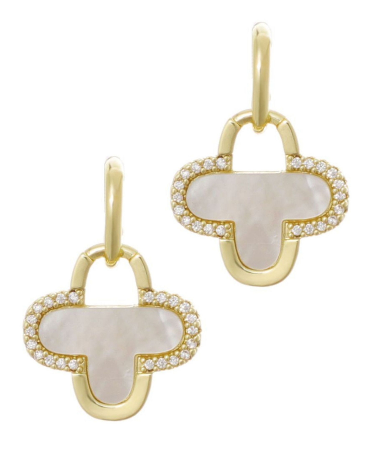 Click here for Adornia Mother of Pearl Cubic Zirconia Gold Clover... prices