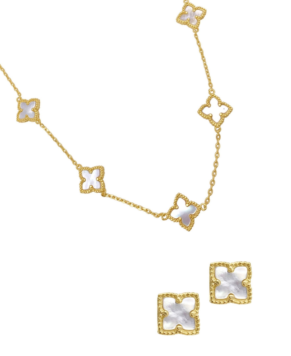 Click here for Adornia Gold 2-Piece Flower Necklace and Earrings... prices