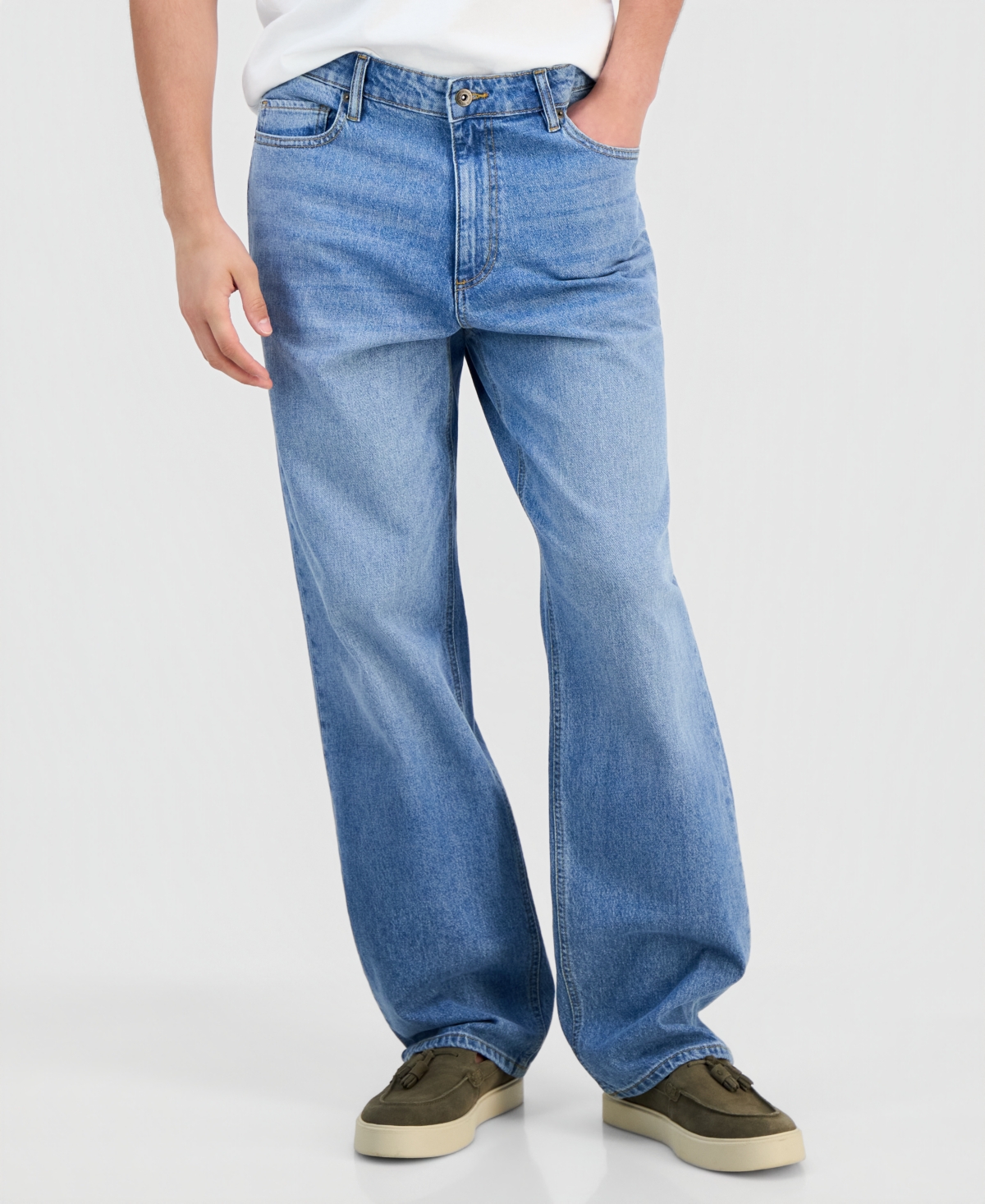 Click here for Sun + Stone Mens Palm Wash Loose-Fit Jeans  Macys... prices