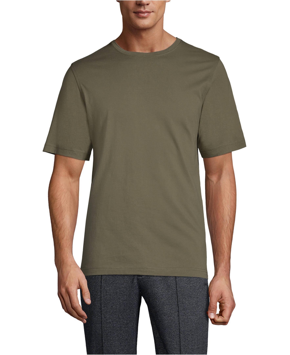 Click here for Lands End Mens Short Sleeve Cotton Supima Tee - Fo... prices