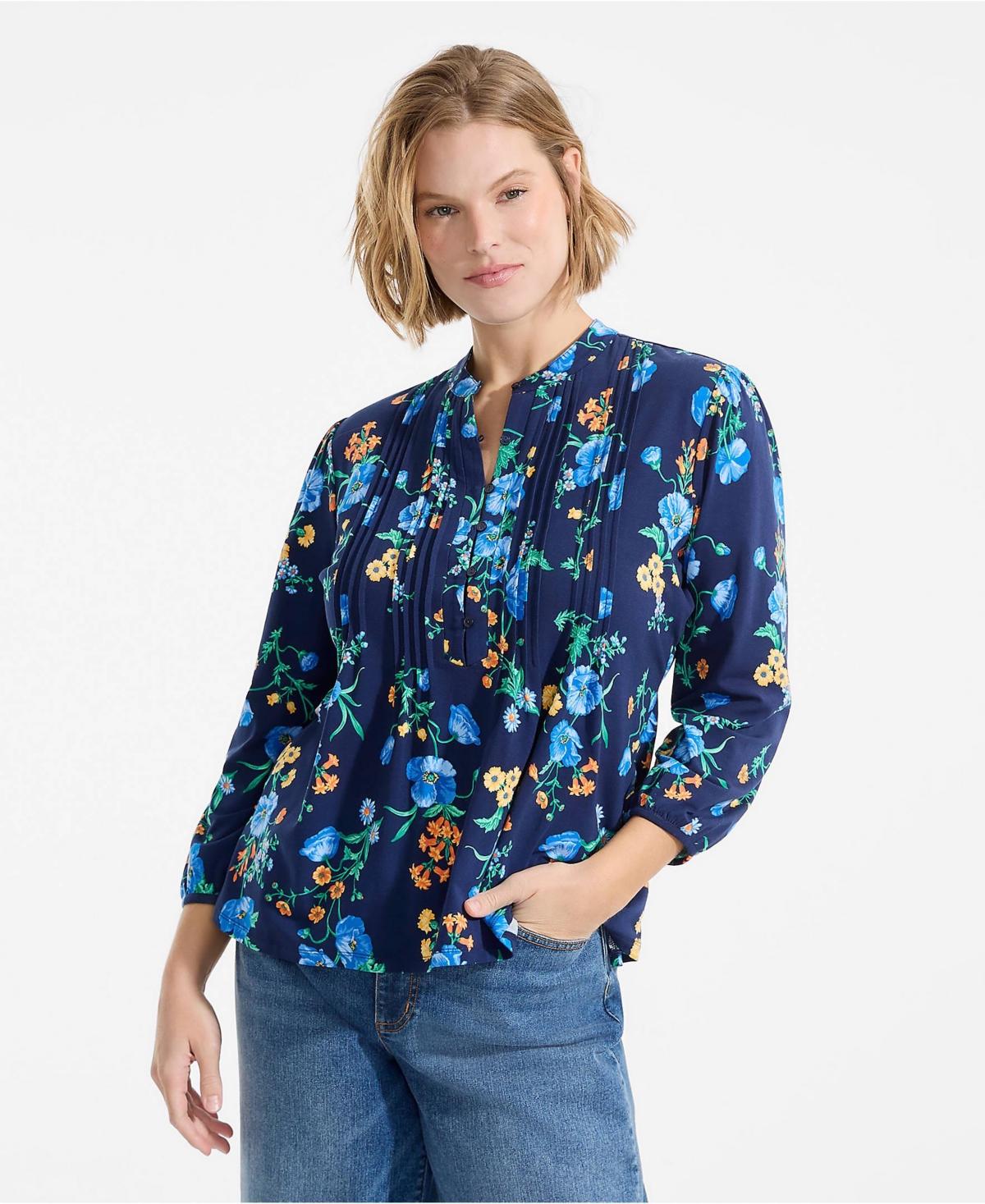 Click here for Lands End Plus Size Lightweight Jersey Button Pint... prices