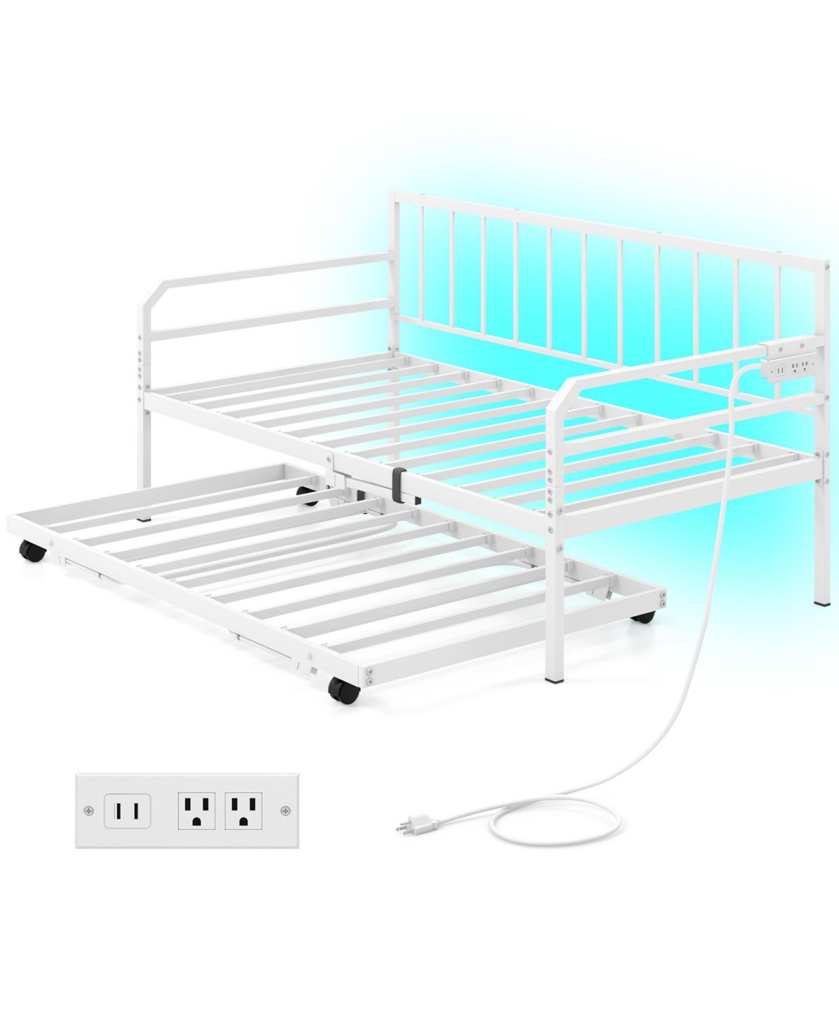 Click here for Gouun Adjustable Metal Twin Size Daybed with Charg... prices