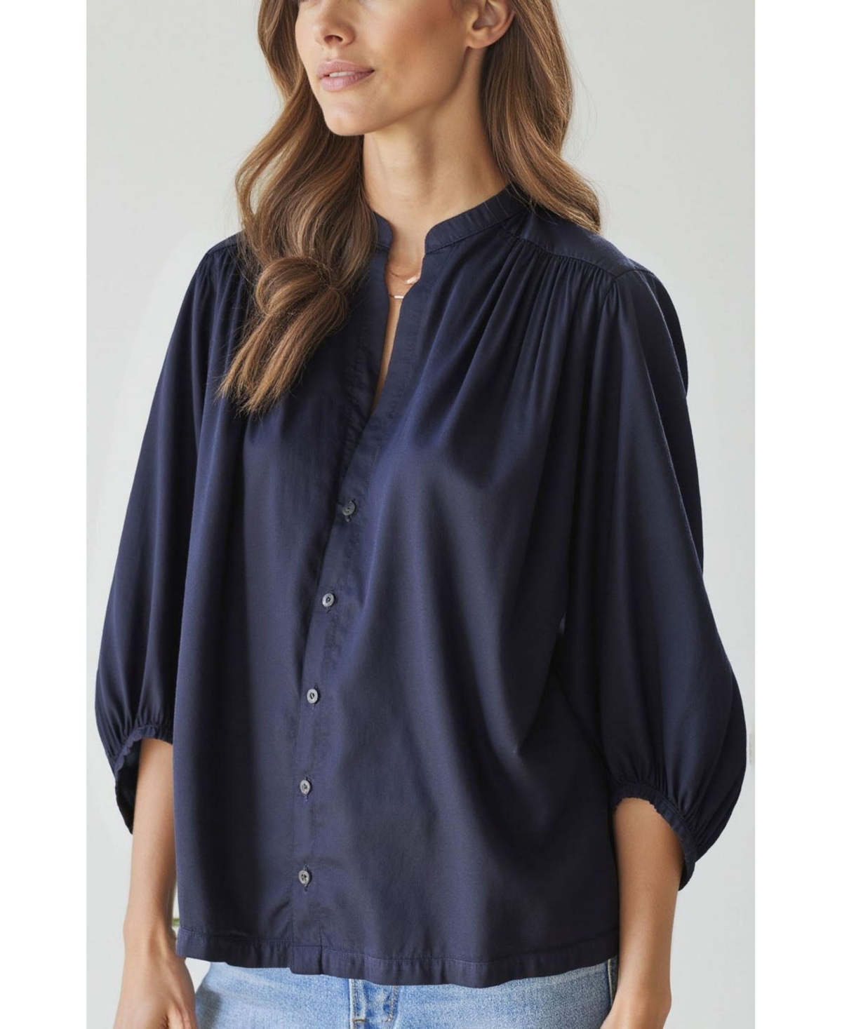 Click here for Ocean+Main Womens Ocean+Main Cotton Poplin Peasant... prices