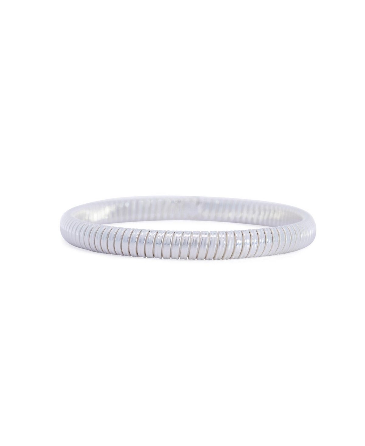 Click here for The Lovery Ribbed Stretch Bangle Sterling Silver prices