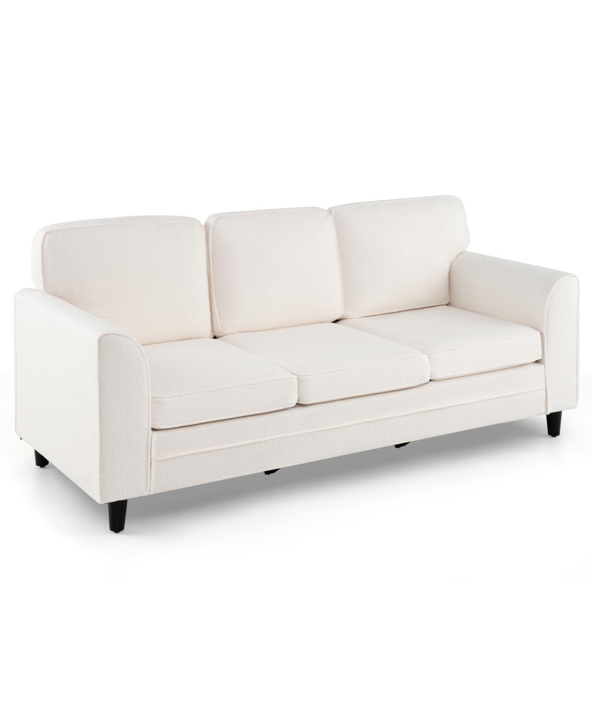 Click here for Sugift Upholstered Three Seat Sofa with Plush Back... prices