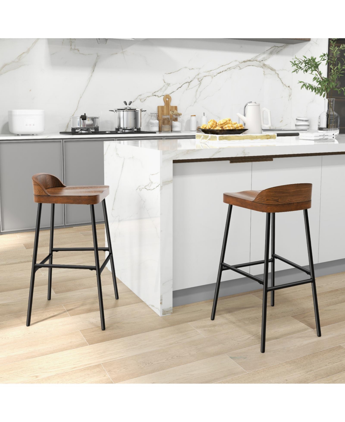 Click here for sumyeg Industrial Bar Stool with Low Back and Foot... prices