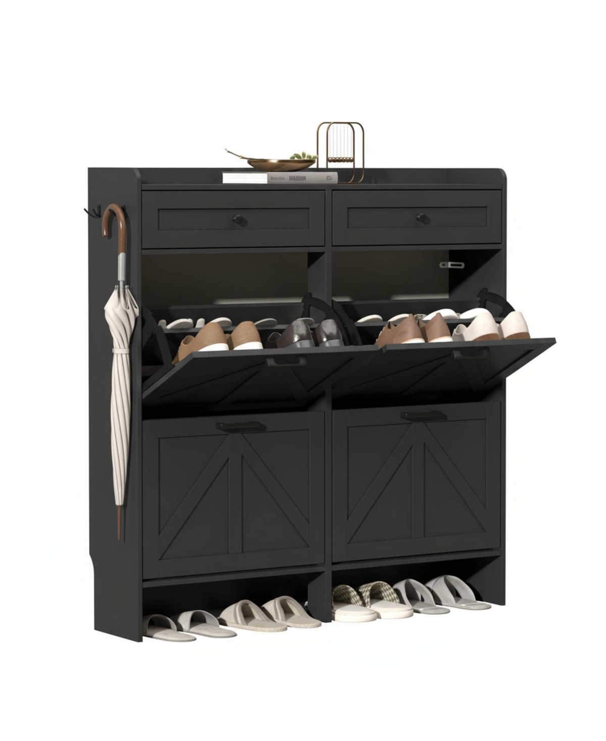 Click here for Yigii Rustic Farmhouse Narrow Shoe Cabinet Entrywa... prices