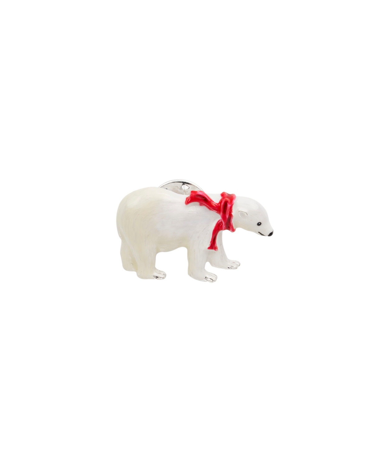 Click here for Fable England Cosy Polar Bear Enamel Brooch - Silv... prices