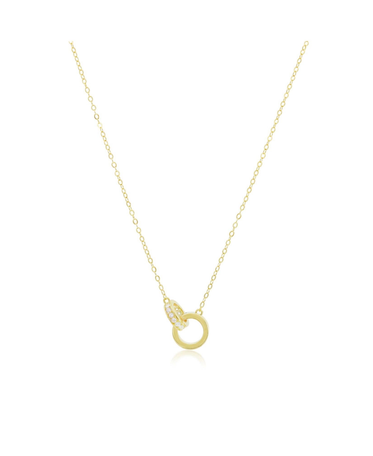 Click here for The Lovery Interlocking Cz Necklace 14K Gold-Plate... prices