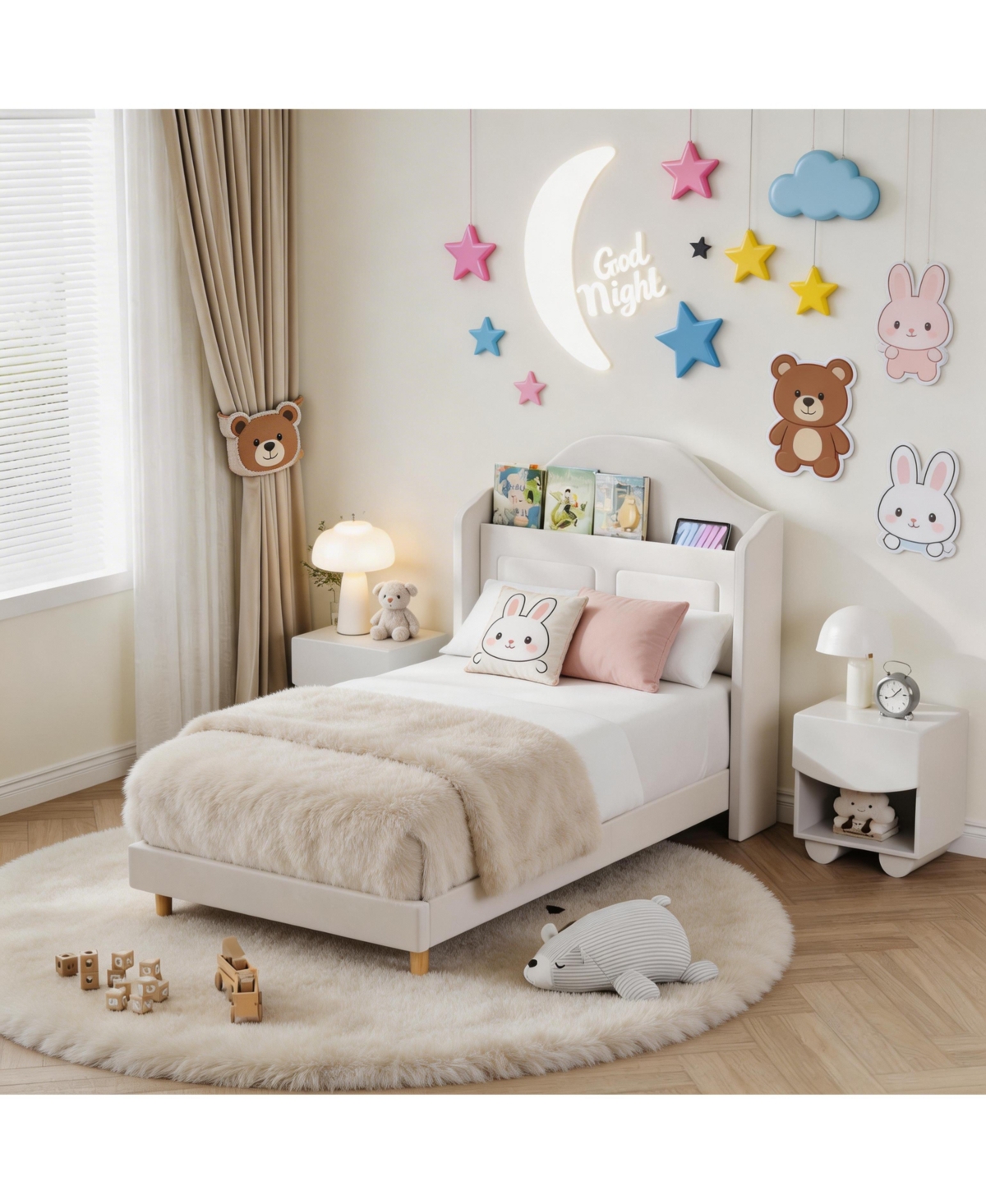 Click here for Homfan Upholstered Bed Frame with Led Lights  Velv... prices