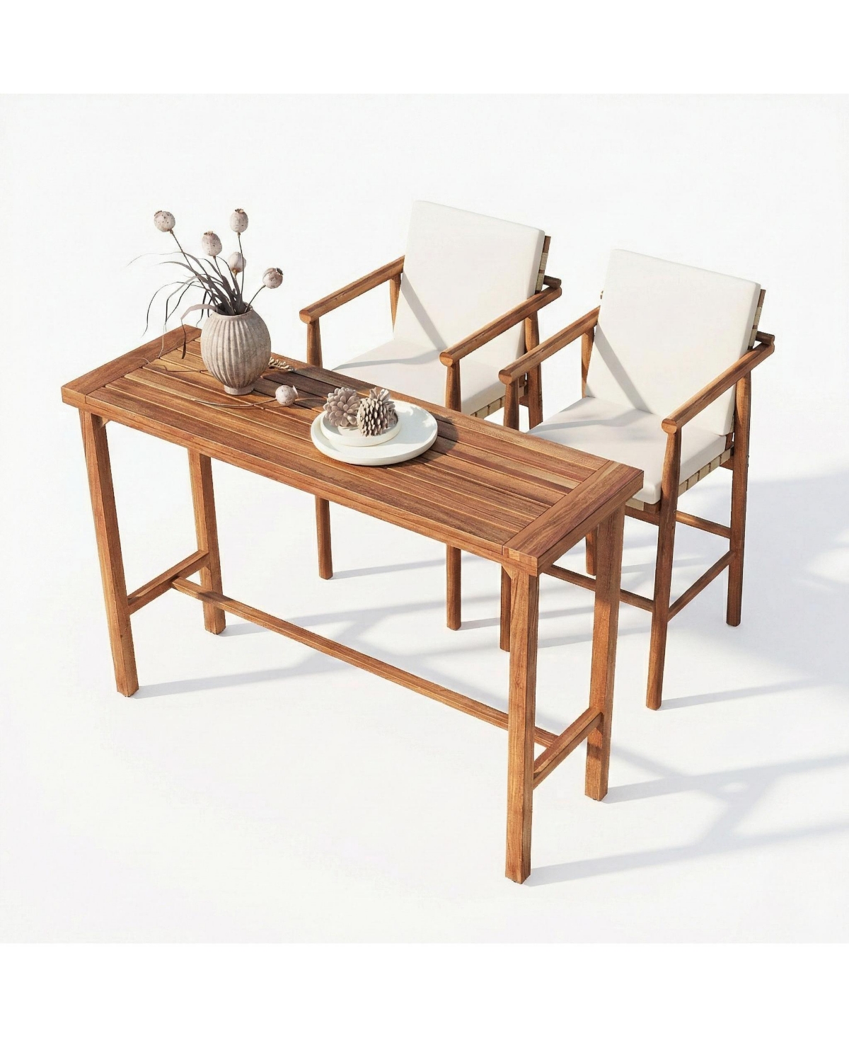 Click here for sumyeg 3-Piece Outdoor Dining Set with Acacia Wood... prices