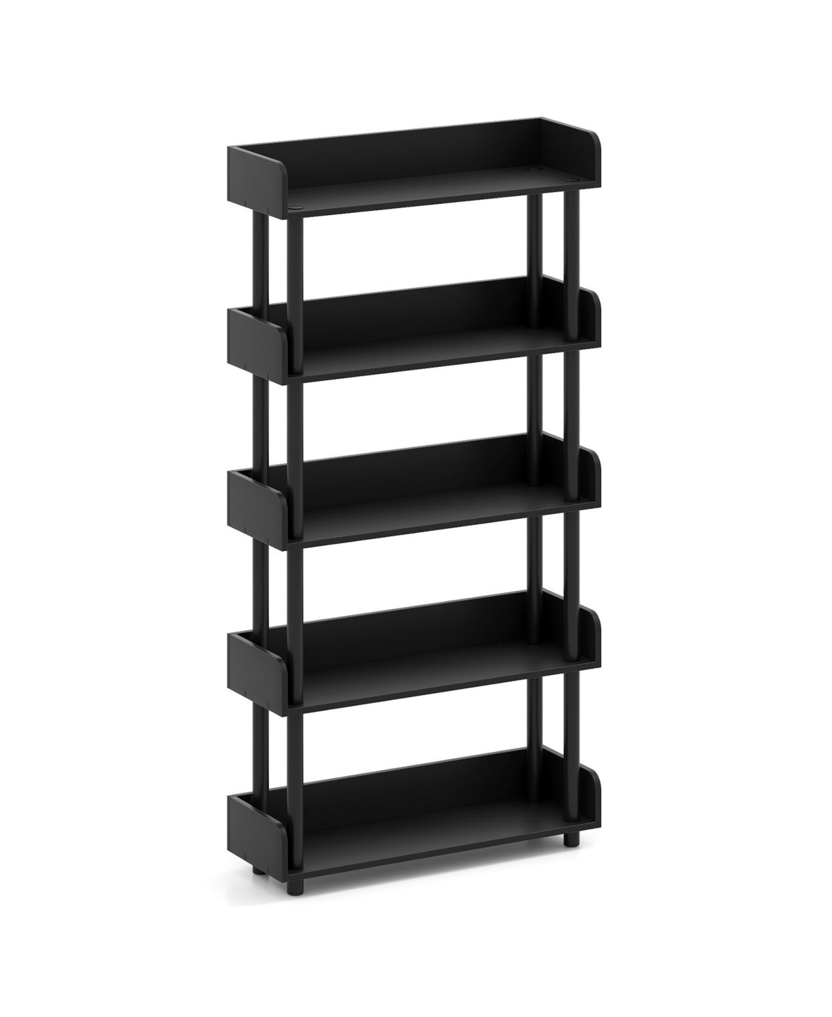 Click here for Slickblue 5 Tier Industrial Open Bookshelf Storage... prices