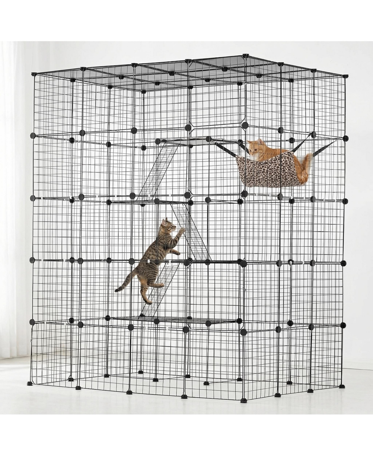 Click here for Zeus & Ruta Large 4 Tier Cat Cage with 5 Front Doo... prices