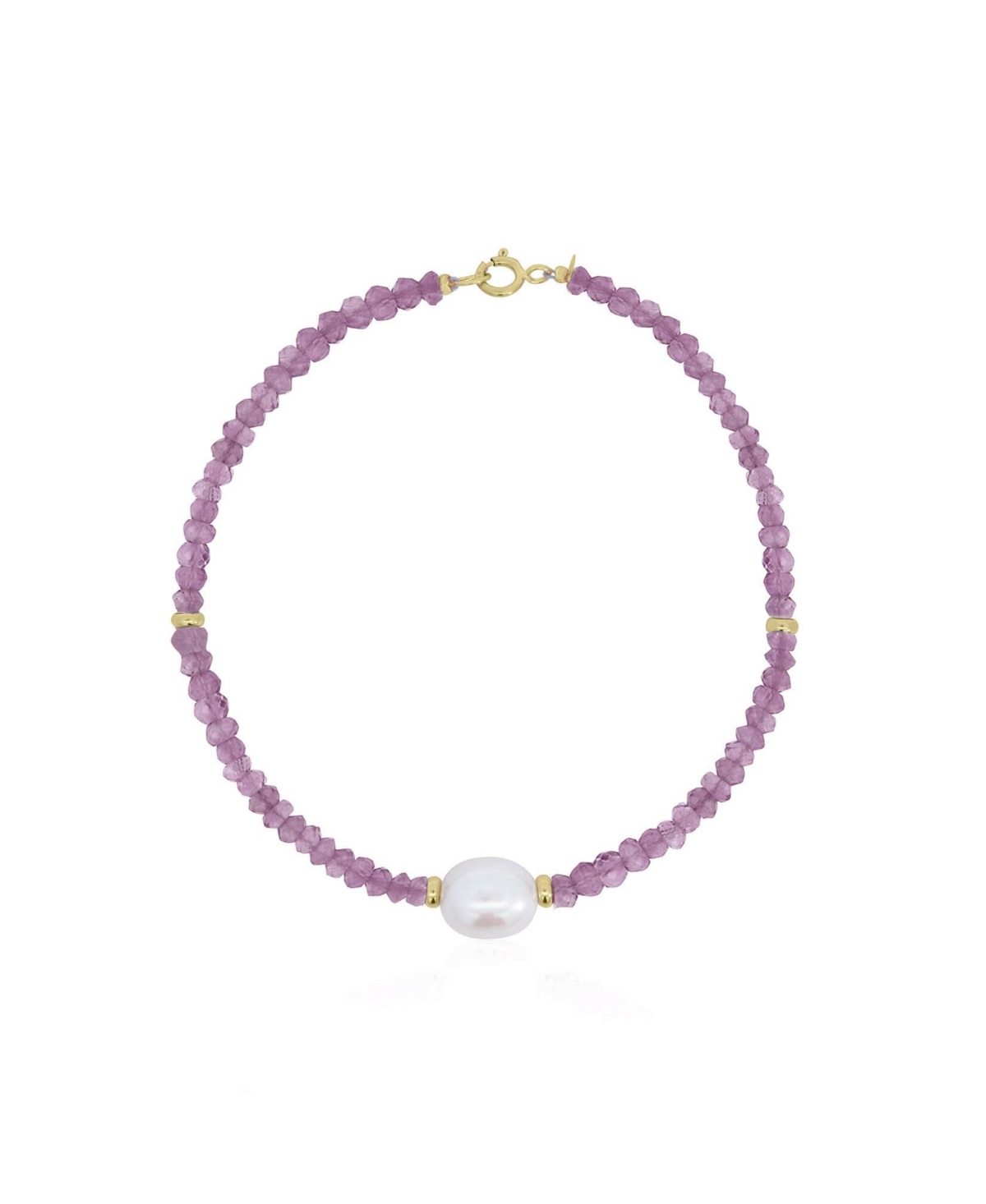 Click here for The Lovery Amethyst Bead Pearl Bracelet 14k Gold -... prices