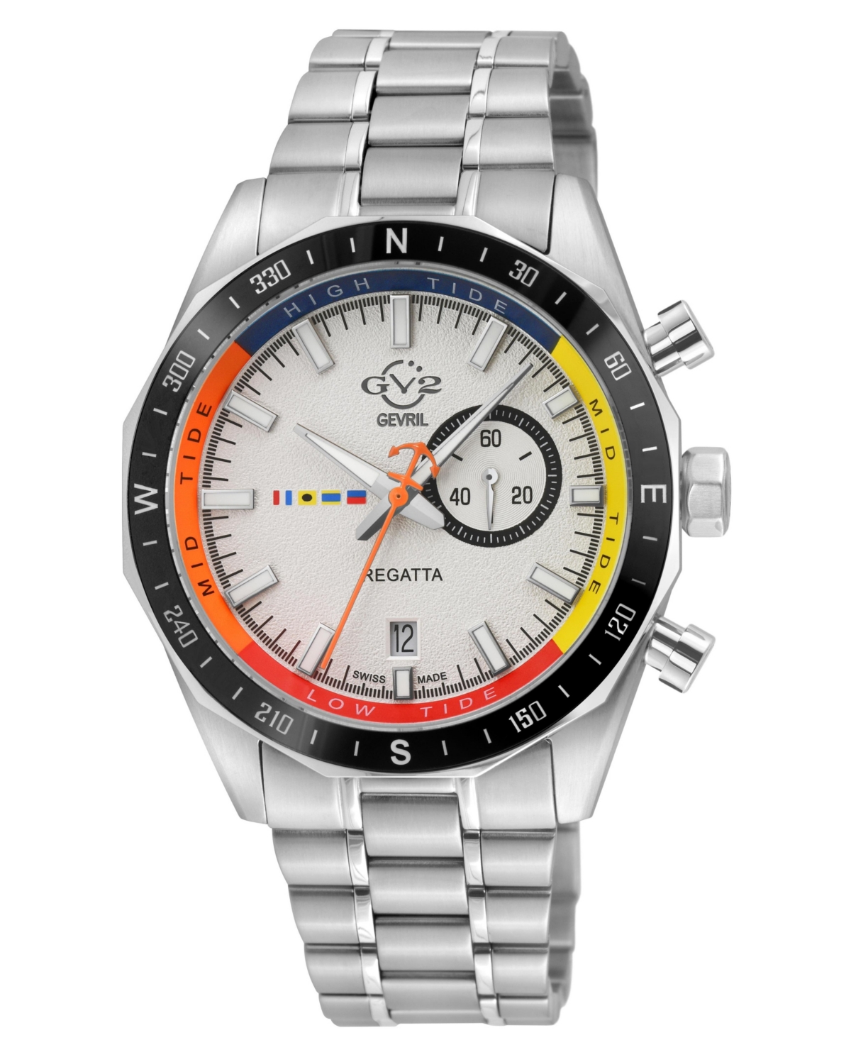 Click here for GV2 by Gevril Mens Regatta Swiss Quartz Bracelet W... prices