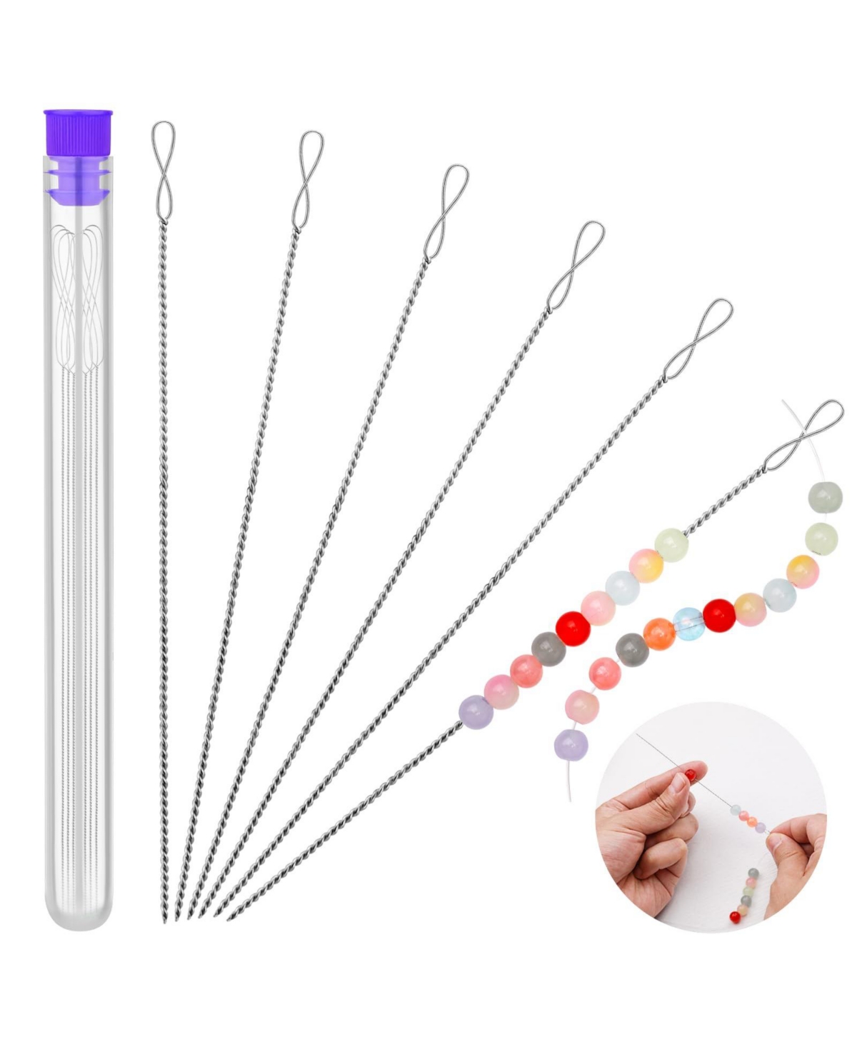 Click here for Gnuadz 6 needles Collapsible Eye Beading Needles T... prices