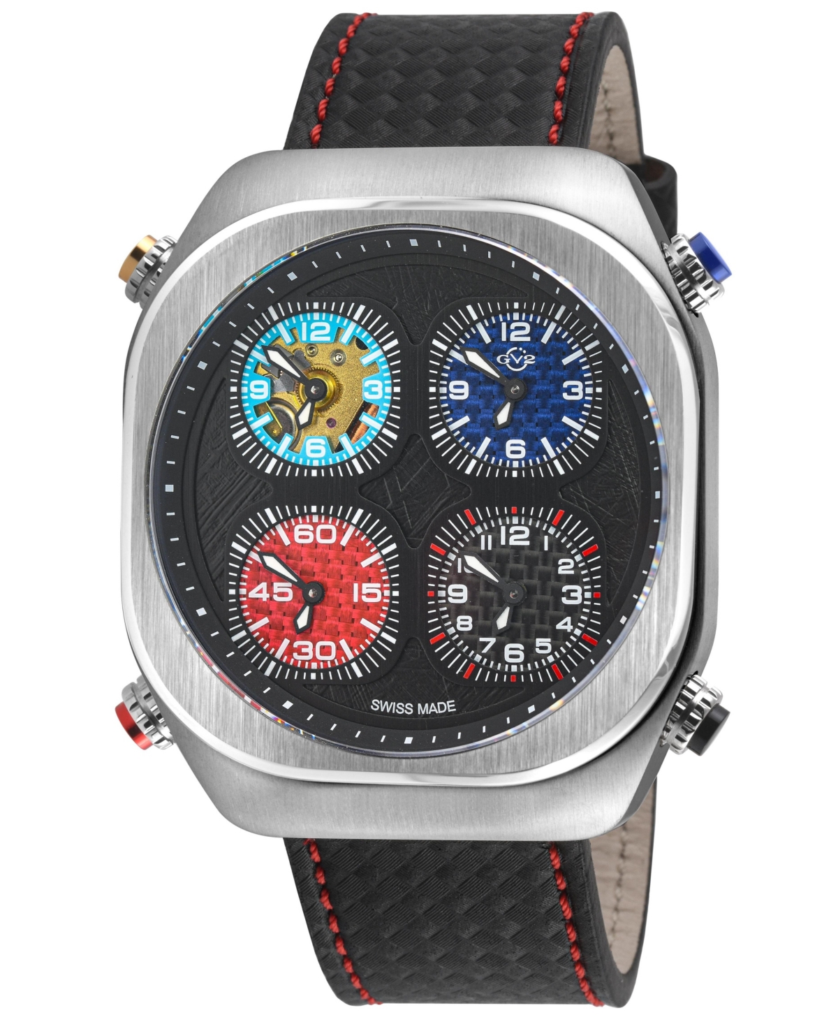 Click here for GV2 by Gevril Mens Quattro Swiss Quartz with stitc... prices