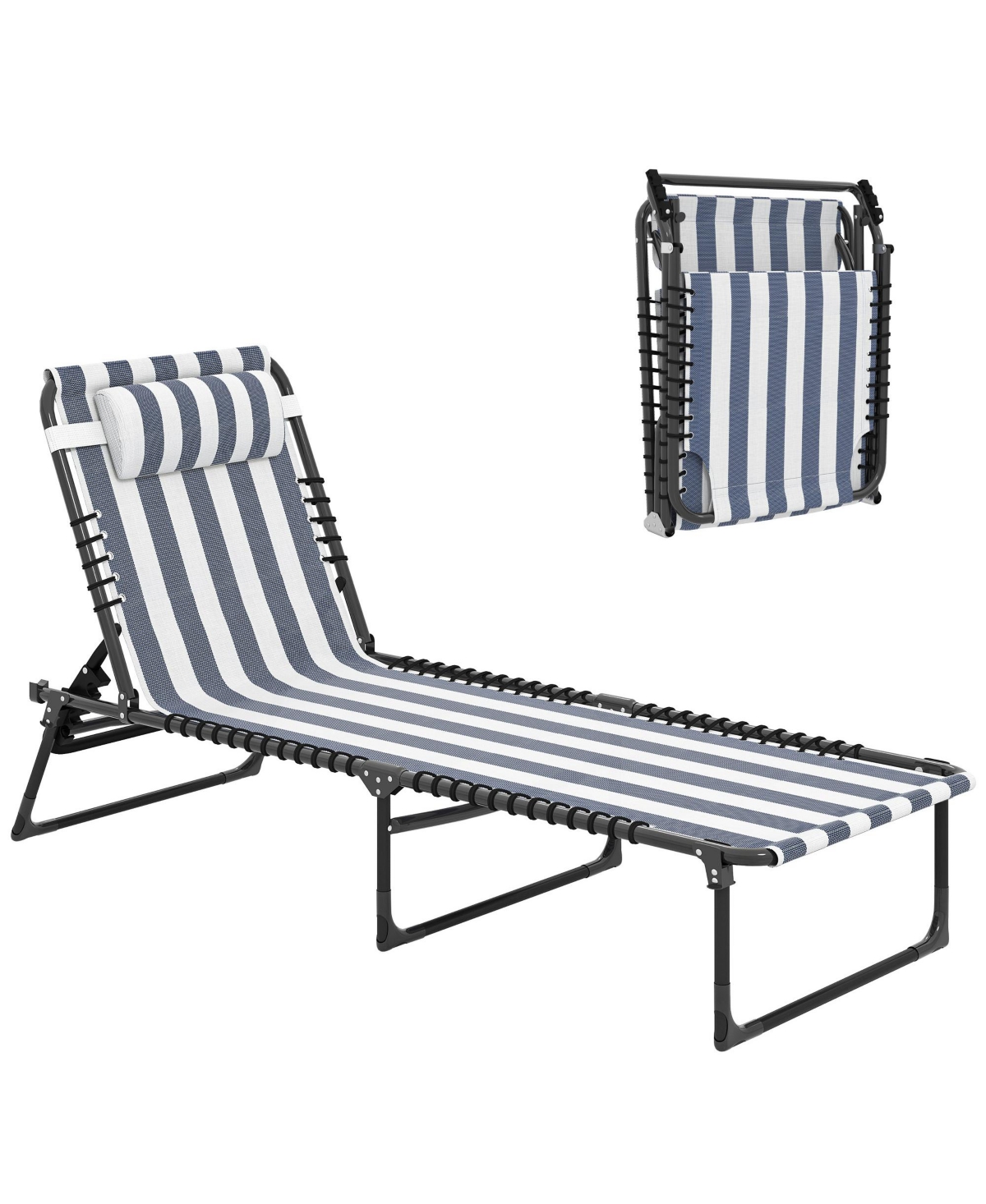 Click here for Outsunny Chaise Lounge Pool Chair  Folding  Reclin... prices