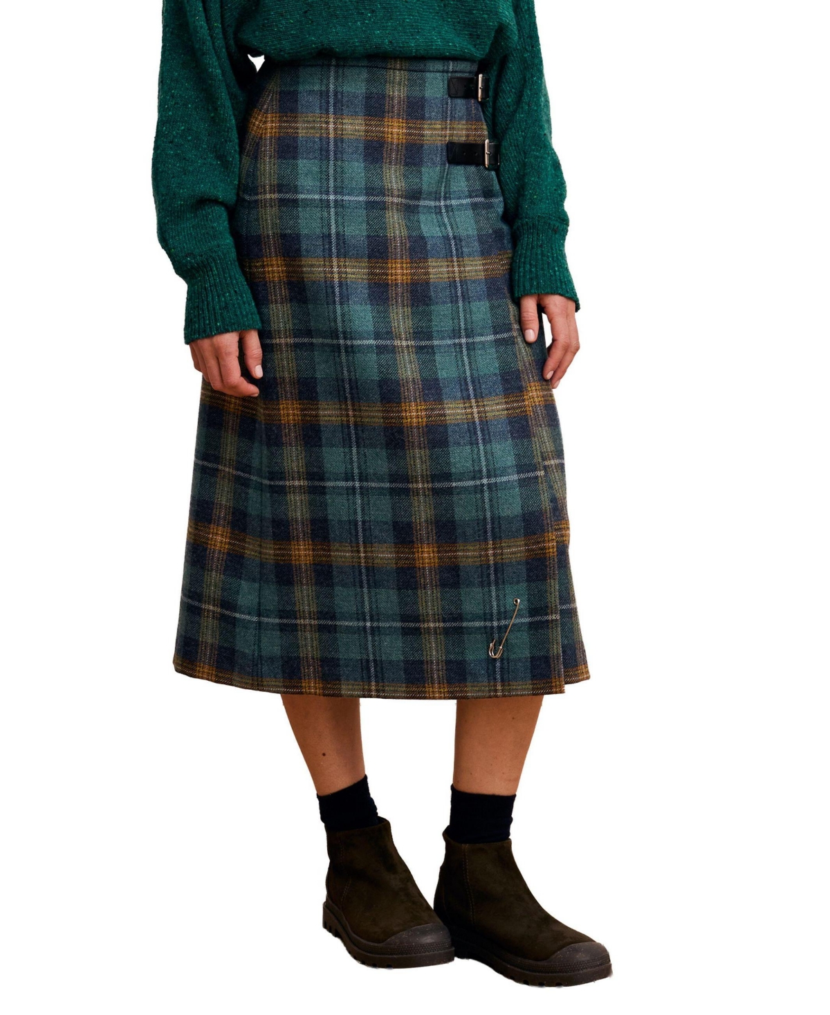 Click here for Celtic & Co. Womens British Midi Celt Kilt - Teal... prices