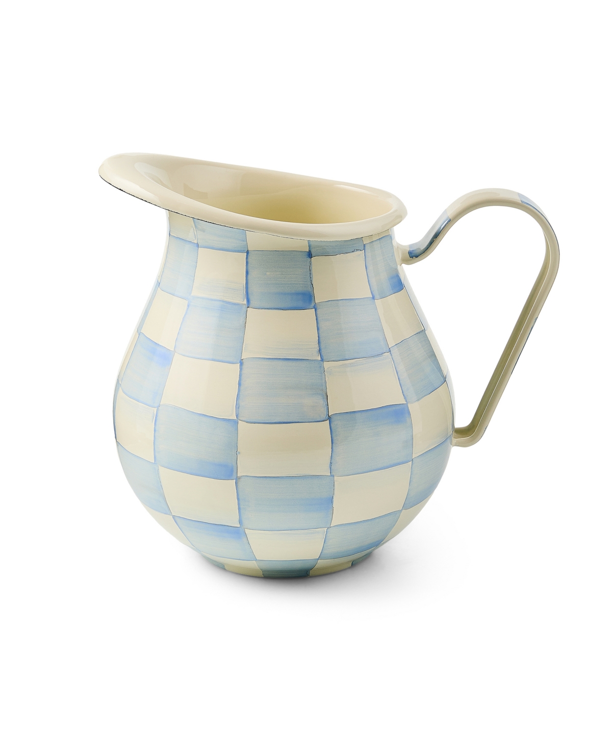Click here for MacKenzie-Childs Check 3-Quart Pitcher - Sky Blue prices