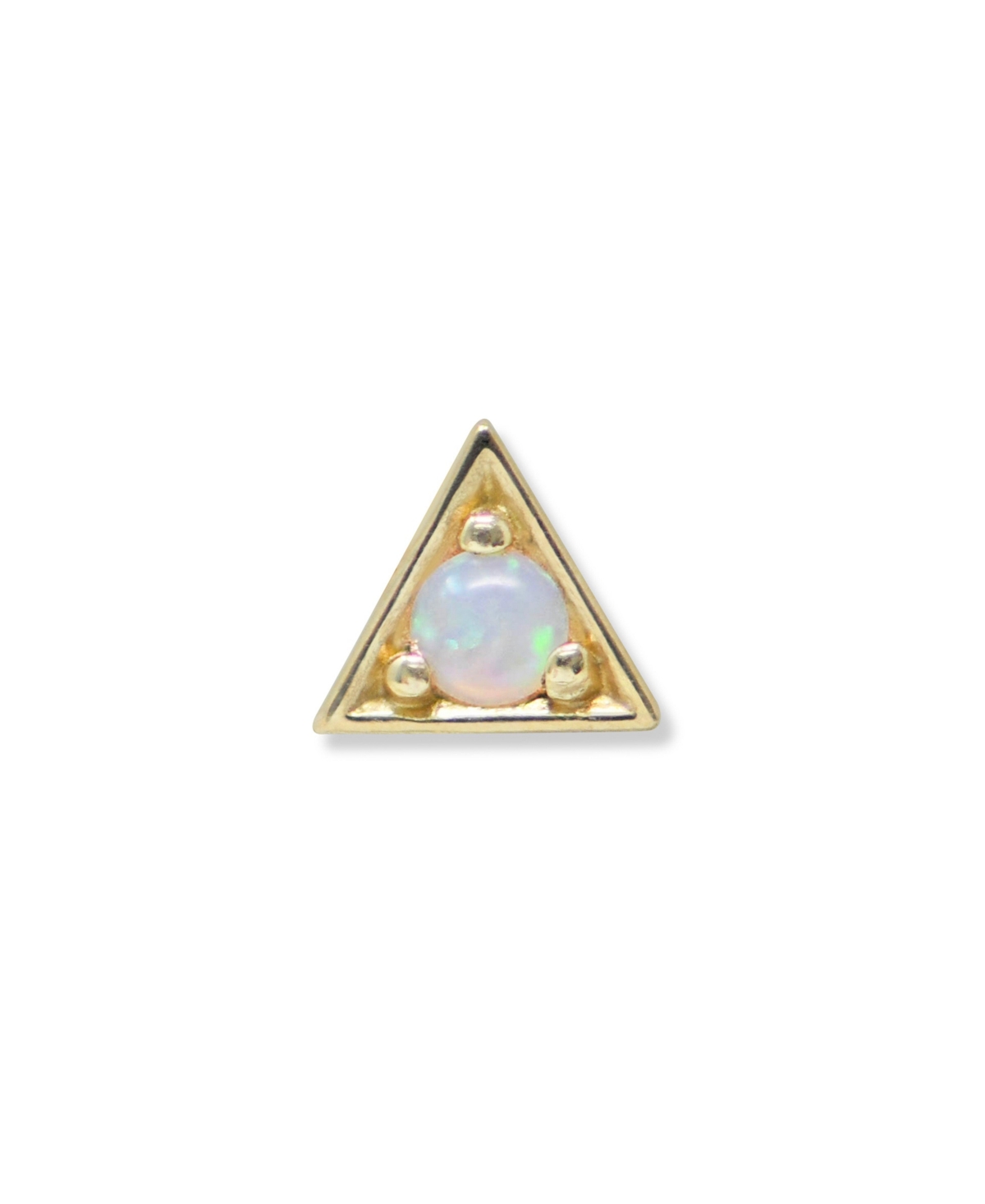 Click here for Anzie Cleo Triangle Single Stud - Yellow prices