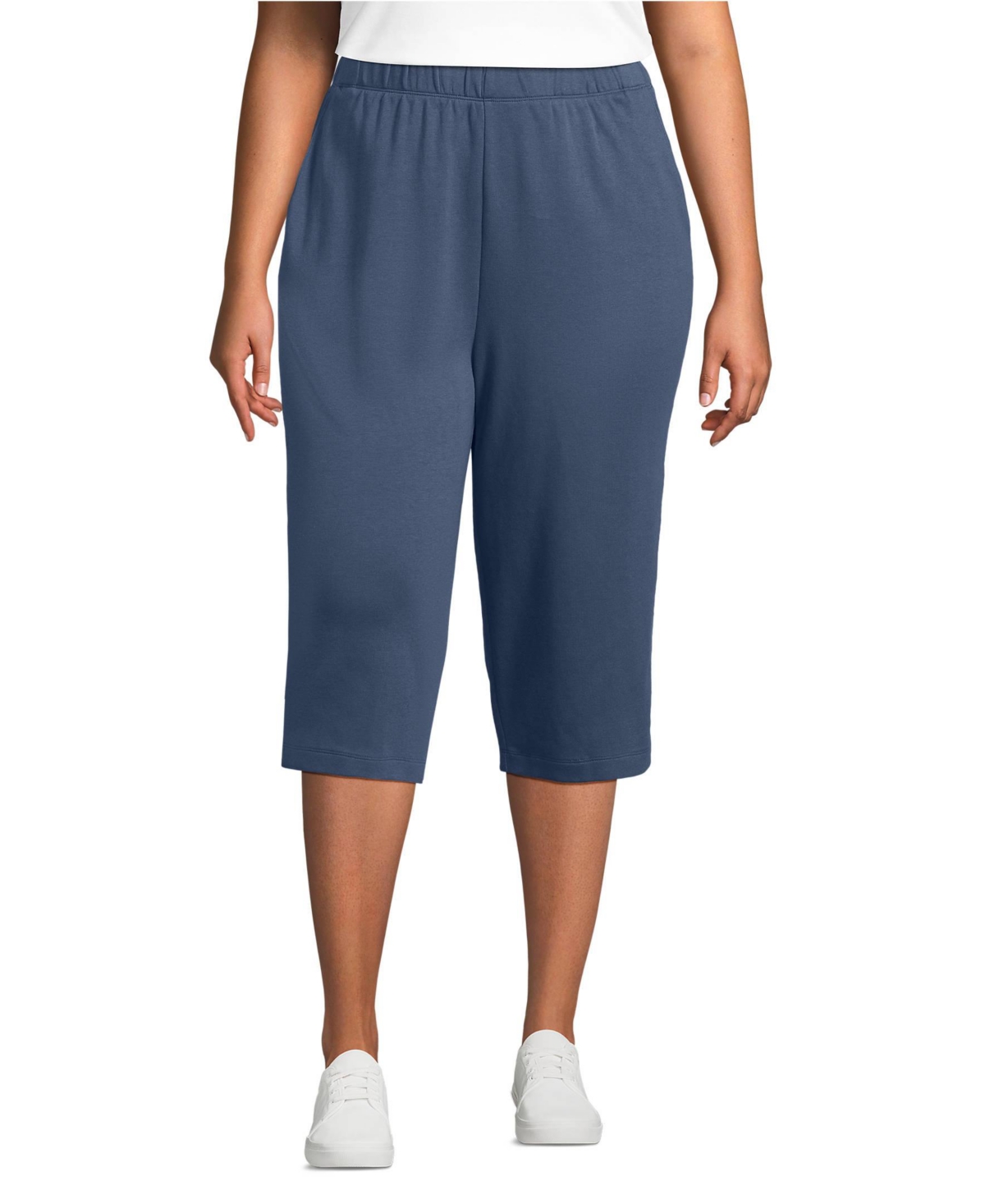 Click here for Lands End Plus Size Sport Knit High Rise Elastic W... prices