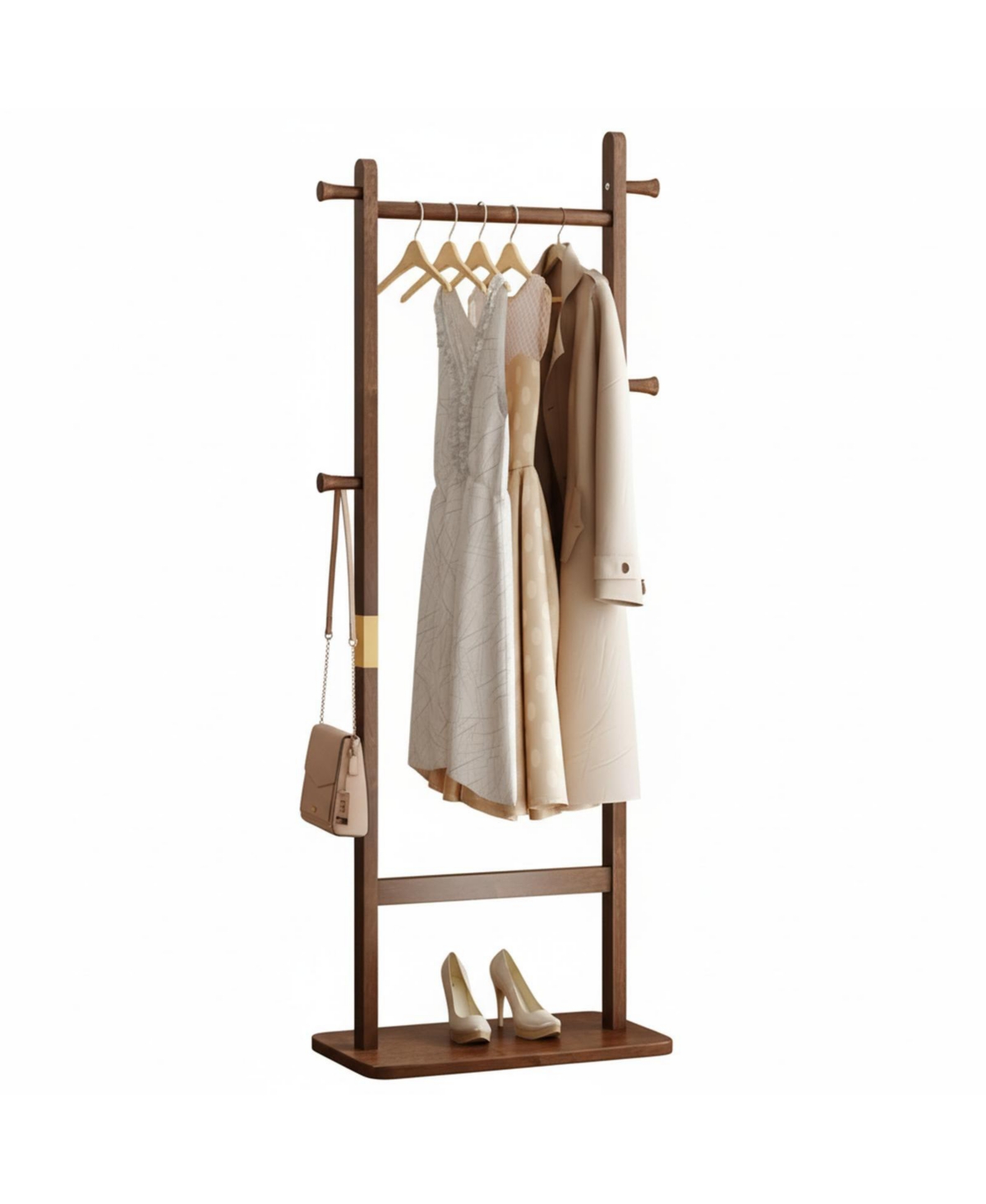 Click here for Yigii Solid Wood Coat Rack Freestanding 5 Hooks Sh... prices