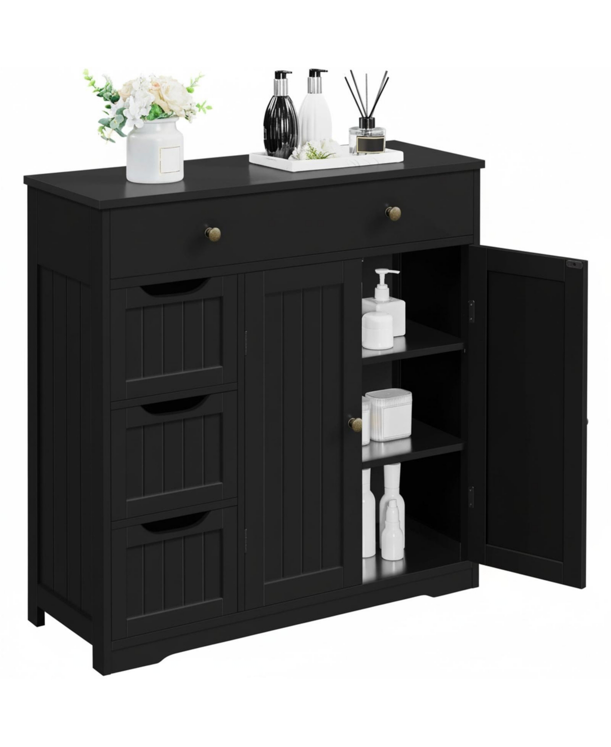 Click here for Yigii Free-standing Bathroom Storage Cabinet 4 Dra... prices