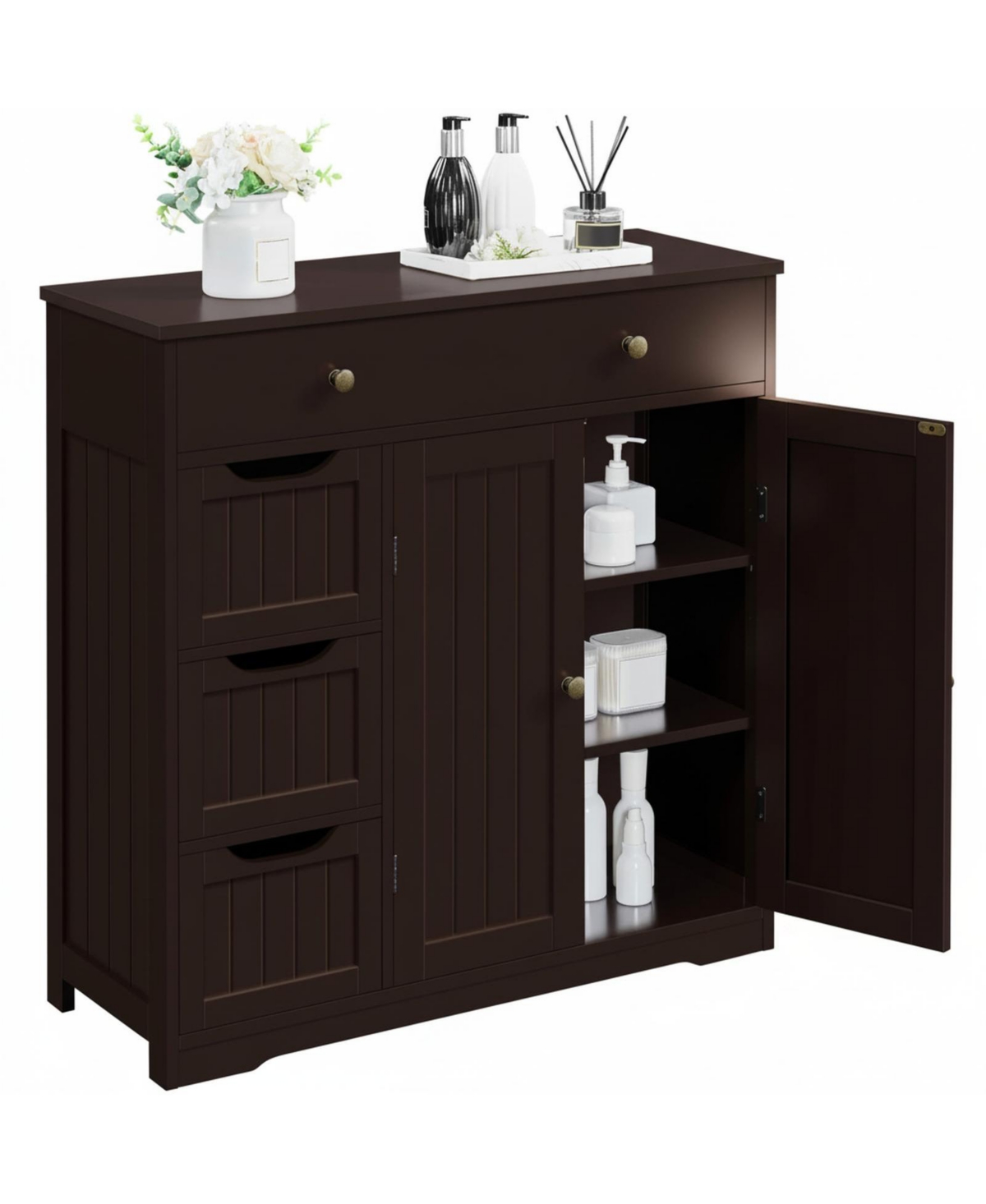 Click here for Yigii Free-standing Bathroom Storage Cabinet 4 Dra... prices