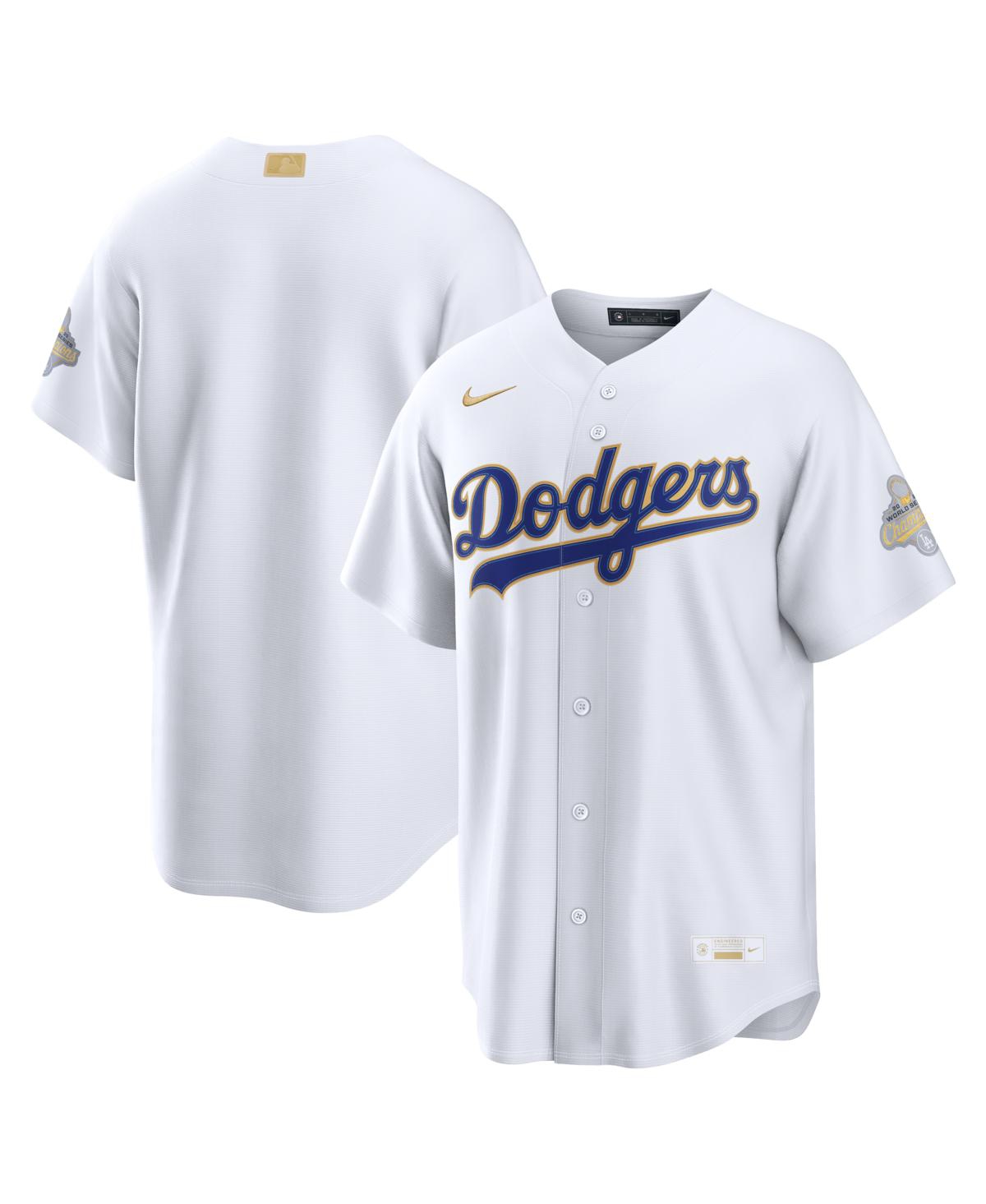 Click here for Nike Mens White Los Angeles Dodgers 2026 Gold Coll... prices