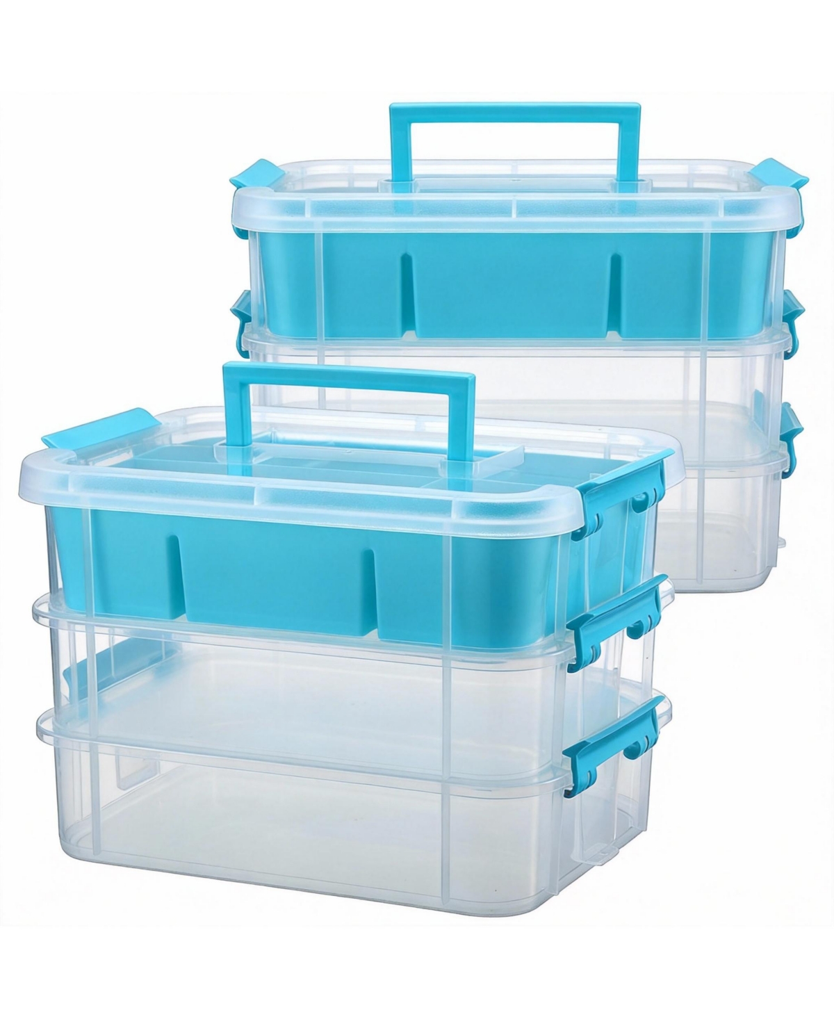 Click here for Gnuadz 2 pack 3-Tier Stackable Storage Box with Tr... prices