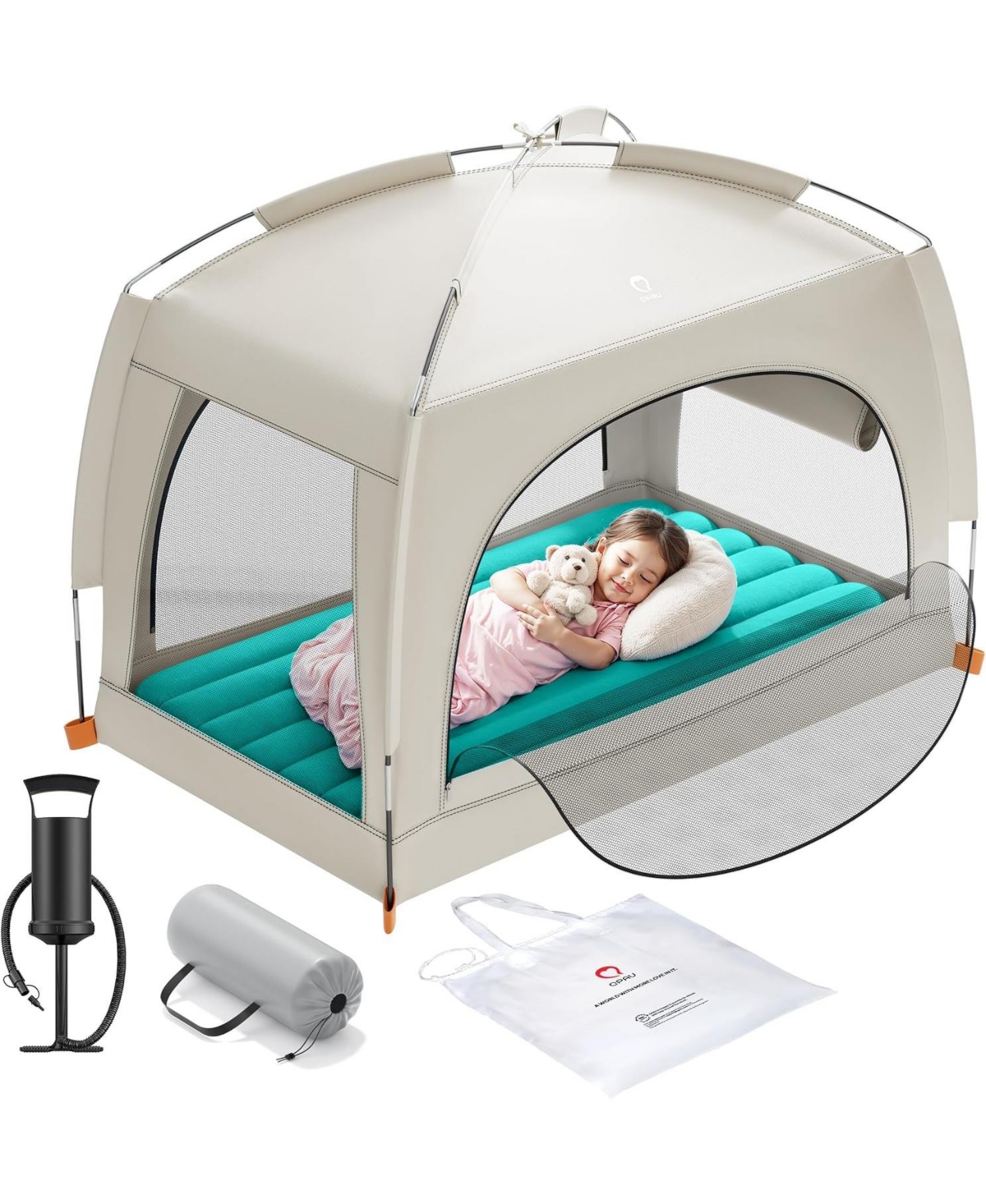 Click here for Qpau Inflatable Toddler Travel Bed with Tent  ... prices