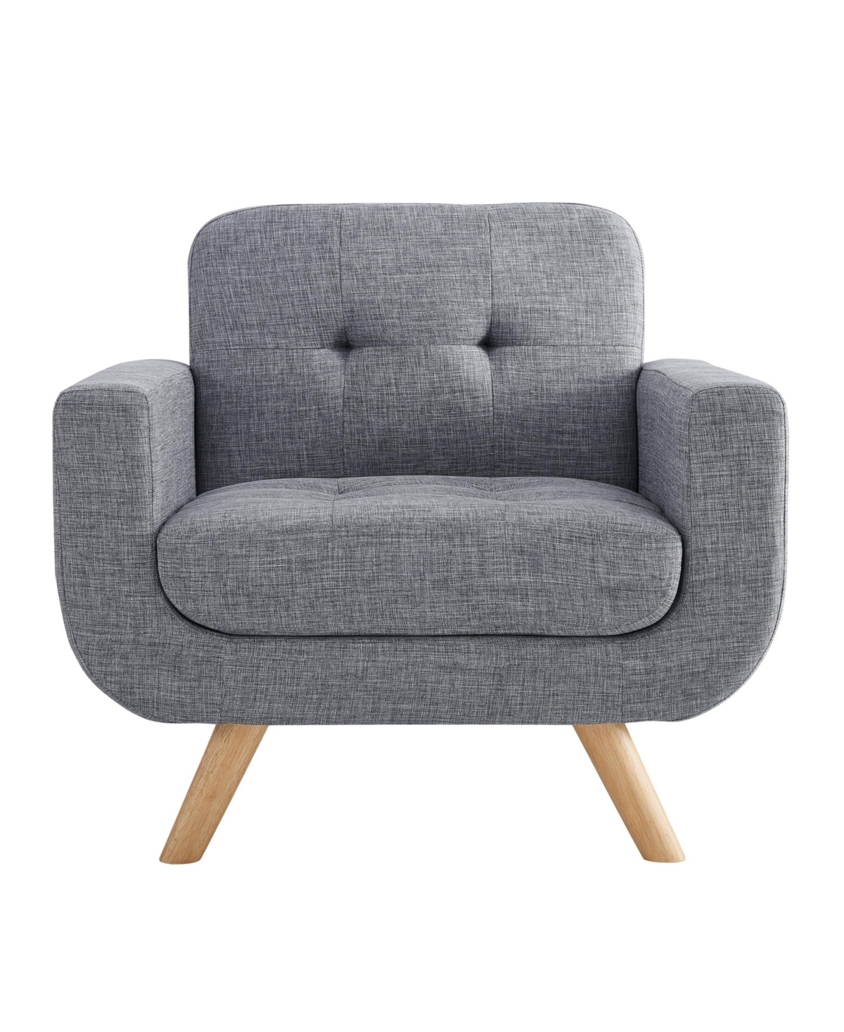 Click here for Boyel Living Compact Button-Tufted Linen Loveseat... prices