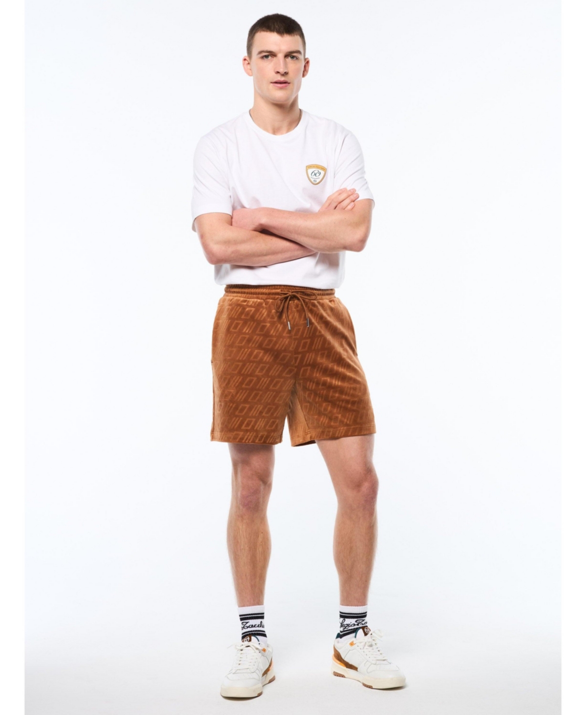 Click here for Sergio Tacchini Mens Bandiera Debossed Velour Shor... prices