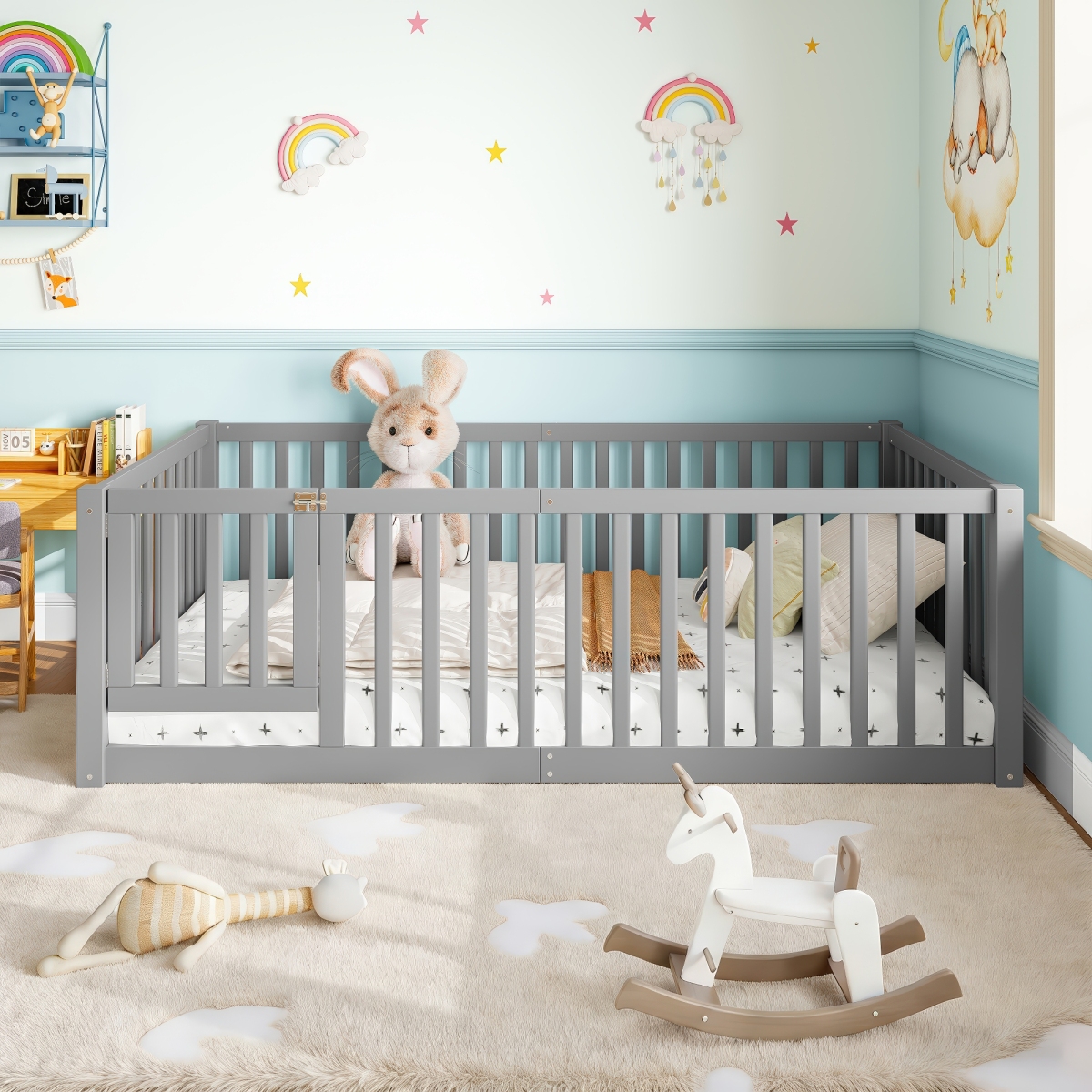 Click here for Streamdale Furniture Bed Floor Bed with Safety Gua... prices