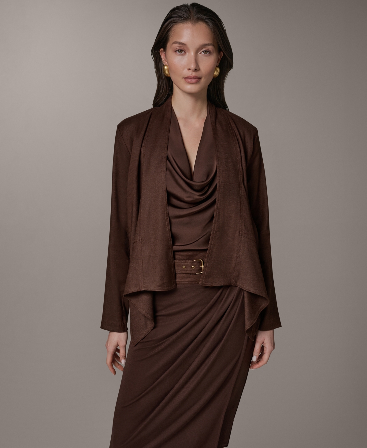 Click here for Donna Karan New York Womens Drape Front Jacket - C... prices