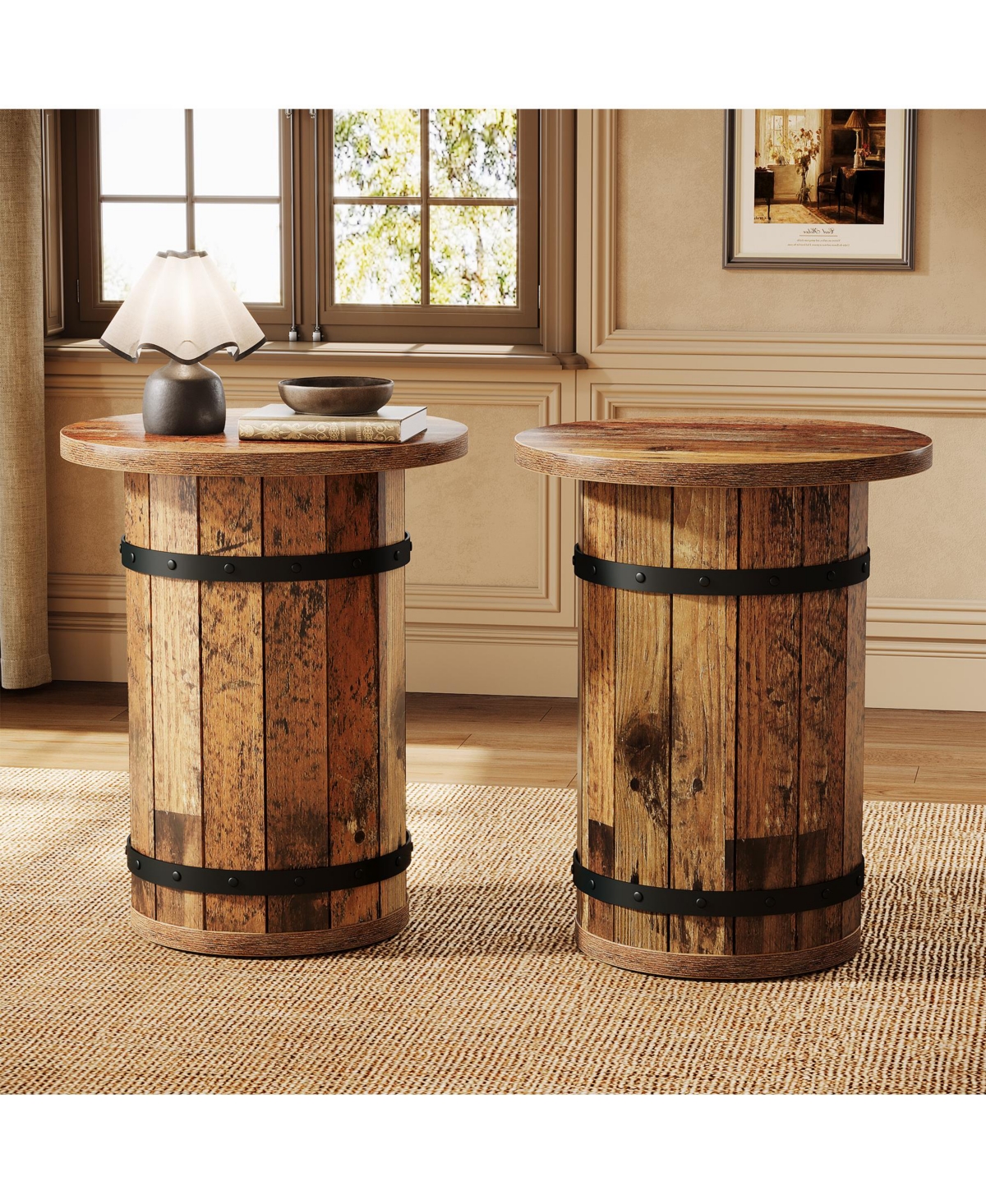 Click here for Tribesigns Round End Table  Industrial Side Table... prices
