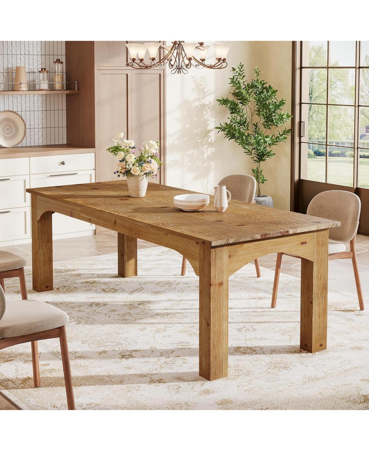 Click here for Tribesigns 78.7-Inch Large Dining Table for 6-8 Pe... prices