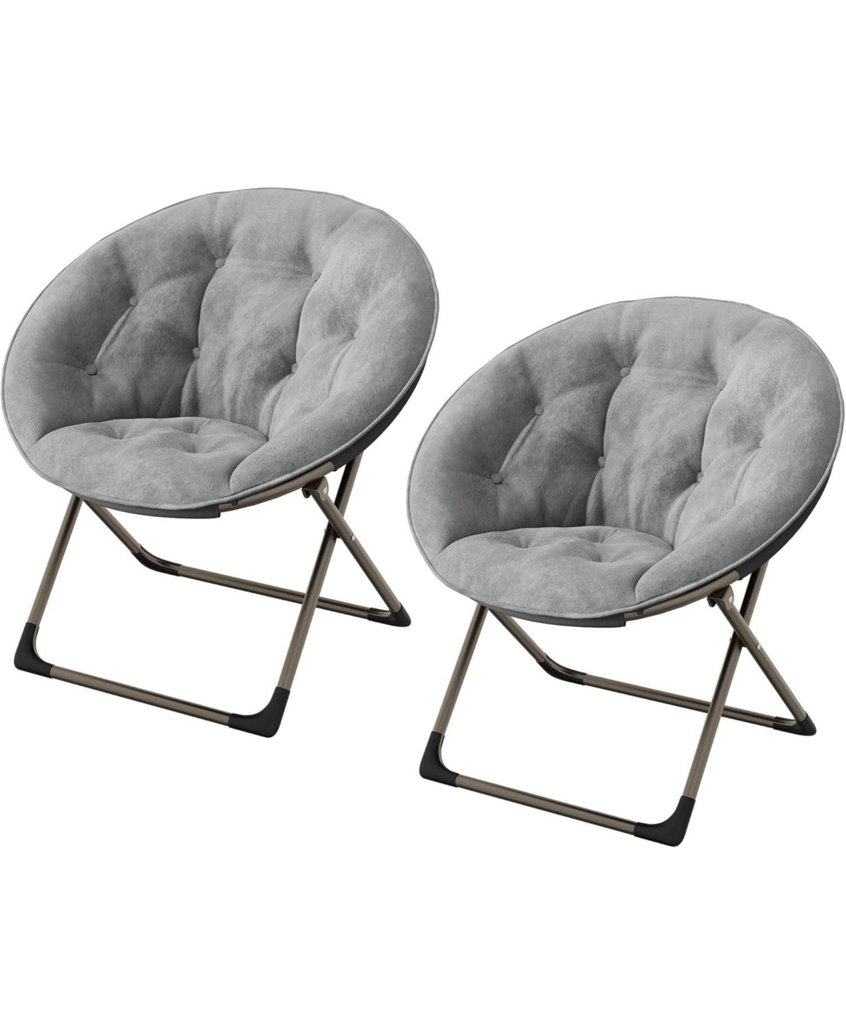 Click here for gaomon 2-Piece Saucer Chair Set  Faux Fur Lounge M... prices