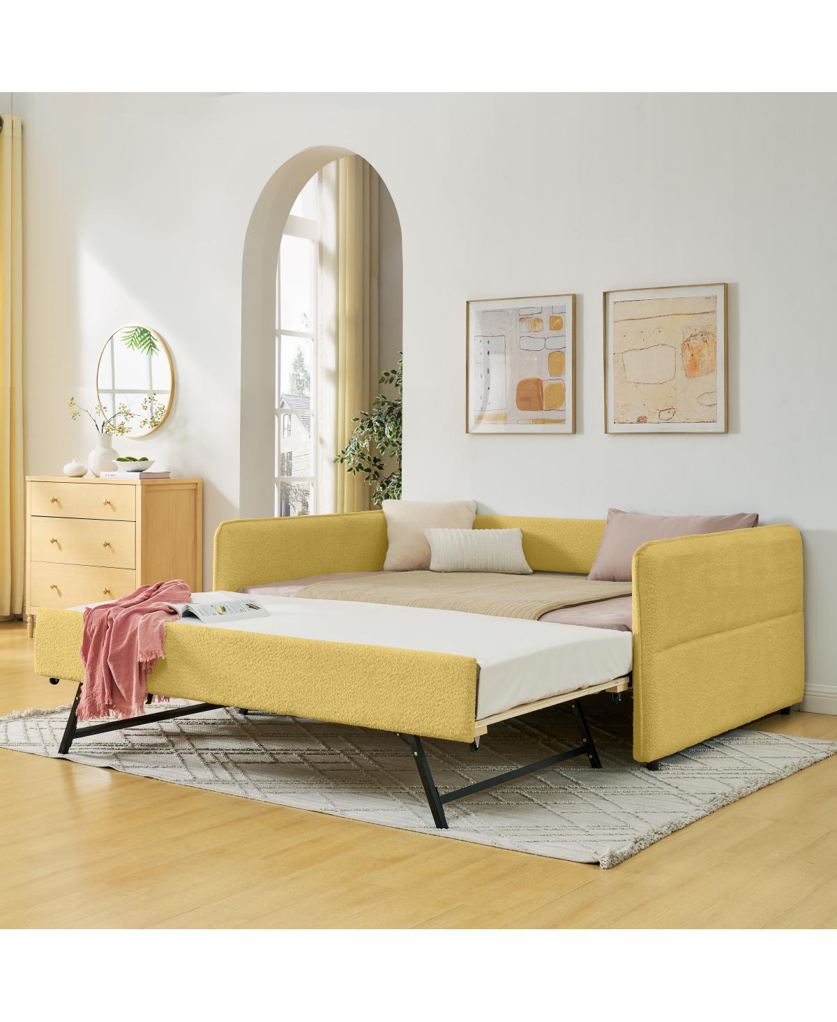 Click here for Streamdale Furniture Boucle Full Daybed w/ Twin Tr... prices