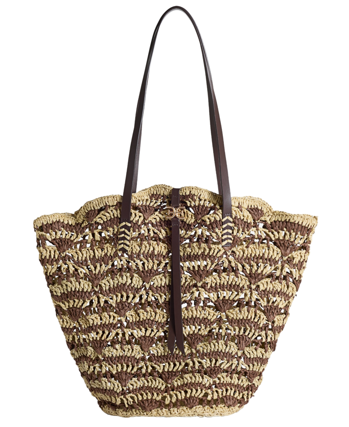 Click here for Sam Edelman Laylah Extra-Large Tote Handbag - Natu... prices