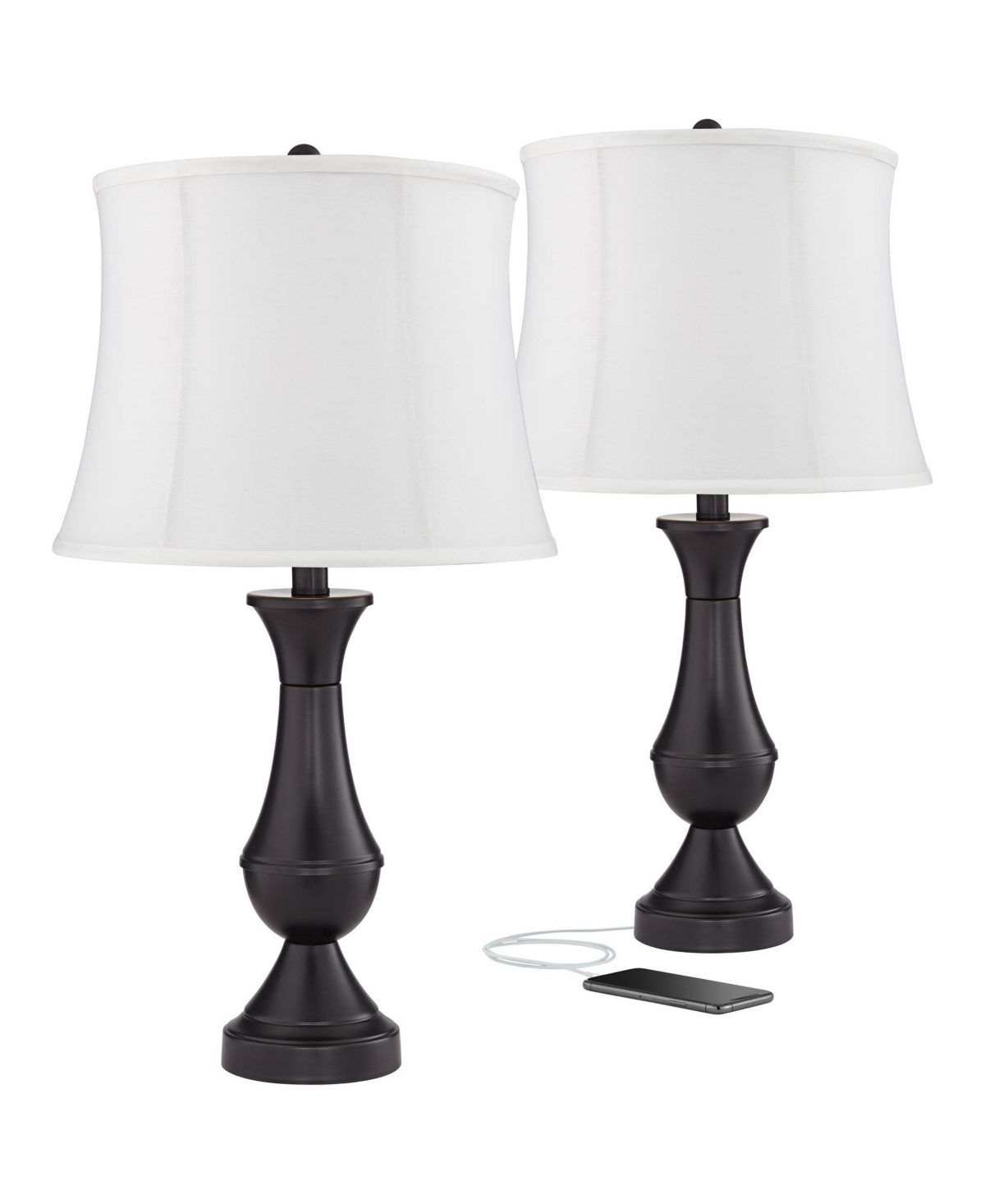 Click here for Regency Hill Traditional Table Lamps 25 High Set o... prices