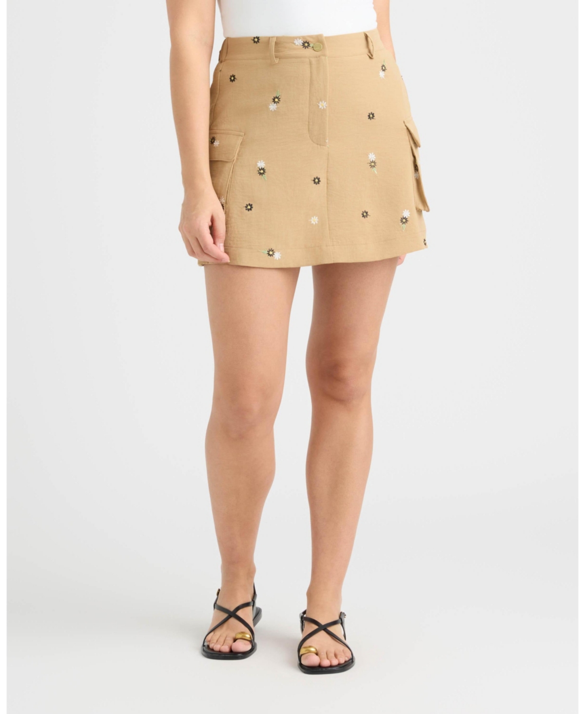 Click here for Ellen Tracy Womens Airflow Skirt with Embroidery -... prices