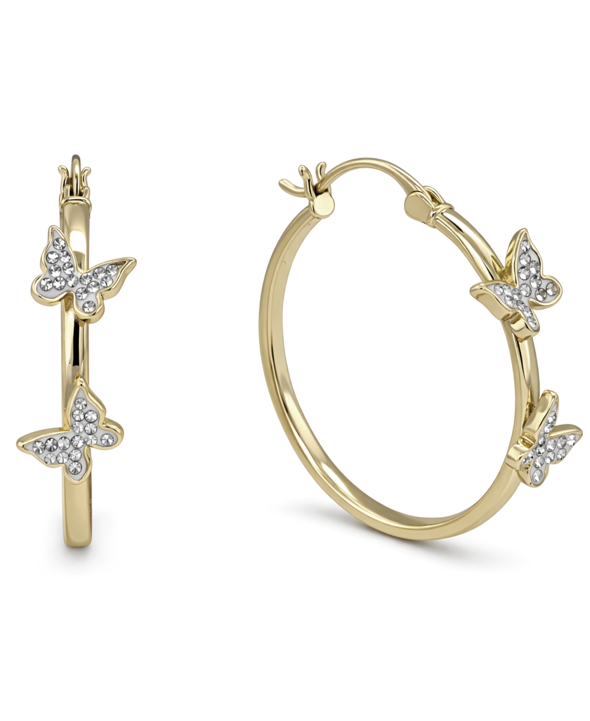 Click here for And Now This Hoop Earring with Clear Crystal Butte... prices