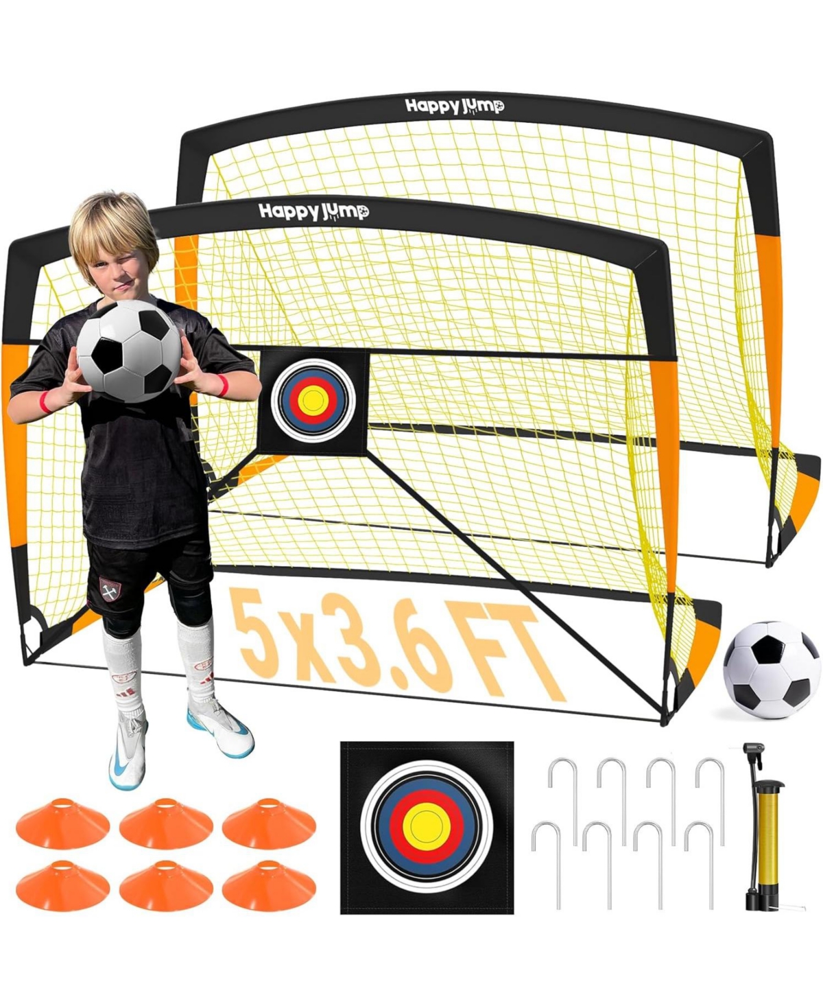 Click here for Happy Jump Soccer Goal 7x5  6.6 x3.3  5x3.6  4x3... prices