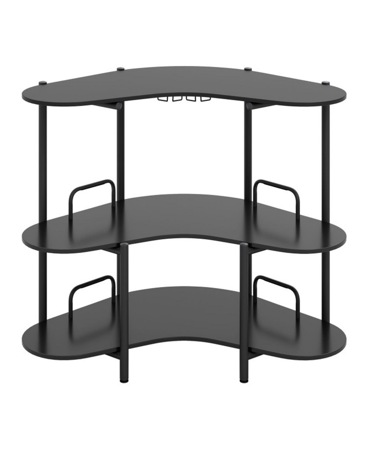 Click here for Gouun 3-Tier Liquor Bar Table with Stemware Racks... prices