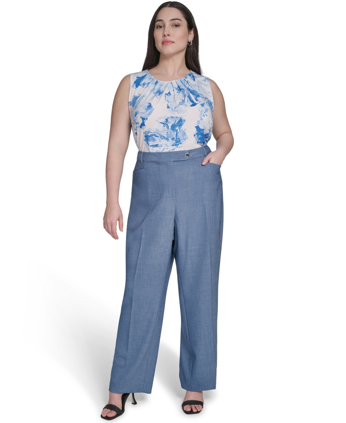 Click here for Calvin Klein Plus Size Modern Fit High-Waist Pants... prices