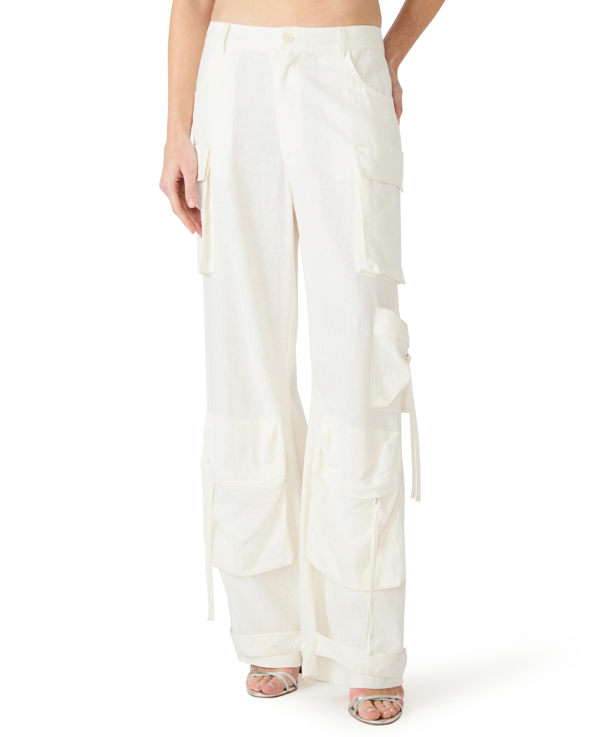 Click here for Bb Dakota Womens Low-Rise Baggy-Fit Pants - Cloud... prices