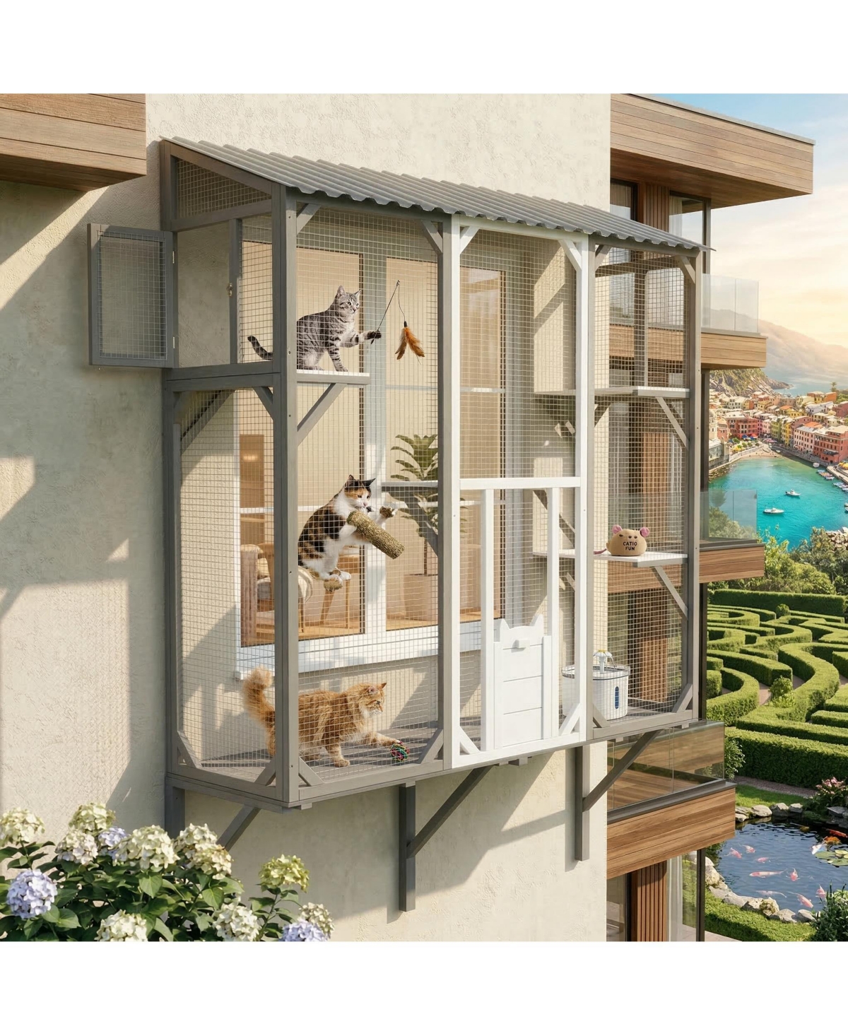 Click here for Zeus & Ruta Outdoor Cat Catio Enclosure Patio Hous... prices