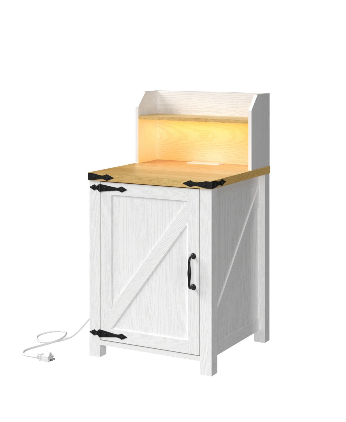 Click here for sumyeg Nightstand with Charging Station  18 Farmho... prices